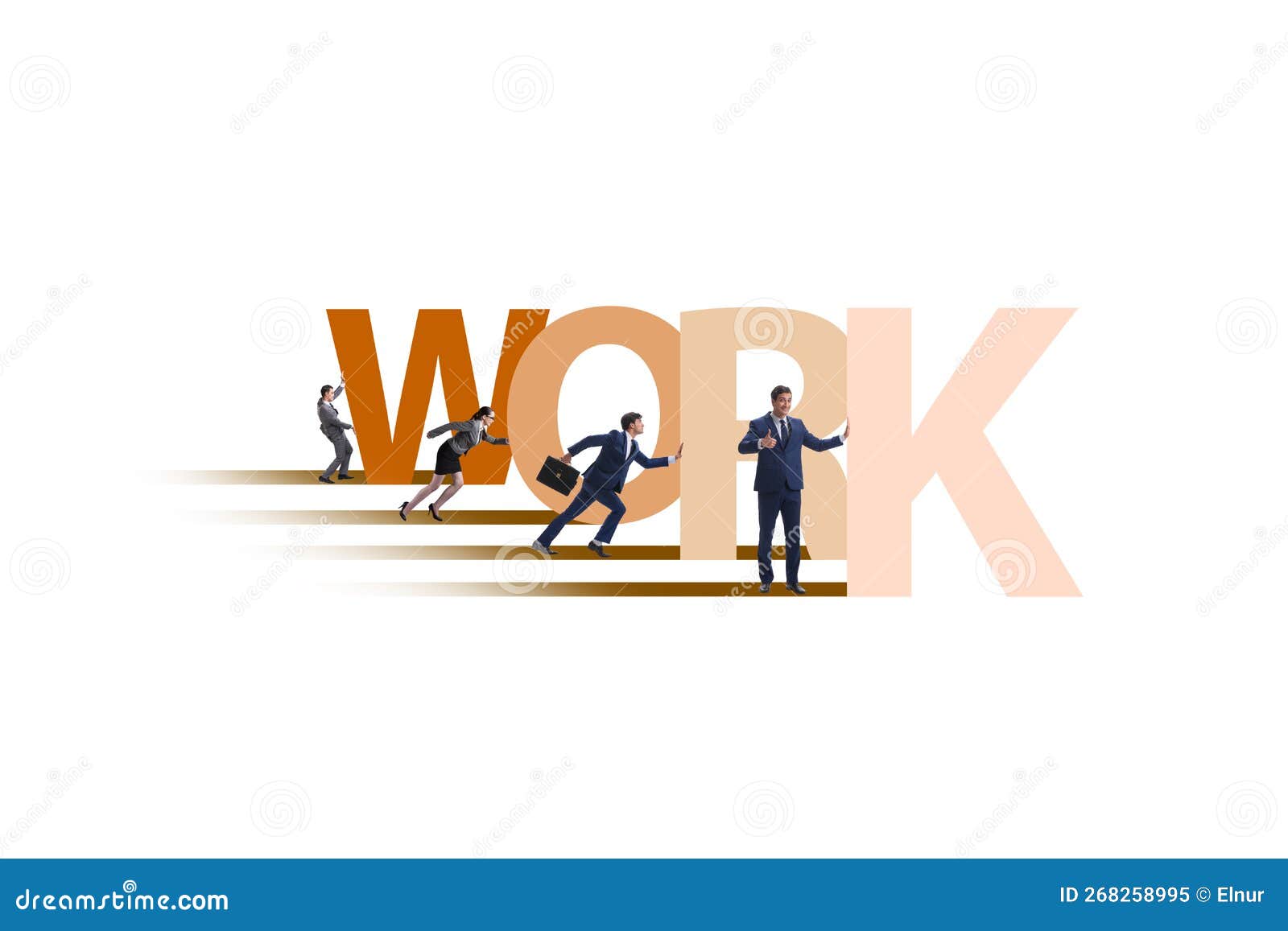 Concept of Hard Work with Business People Stock Image - Image of ...