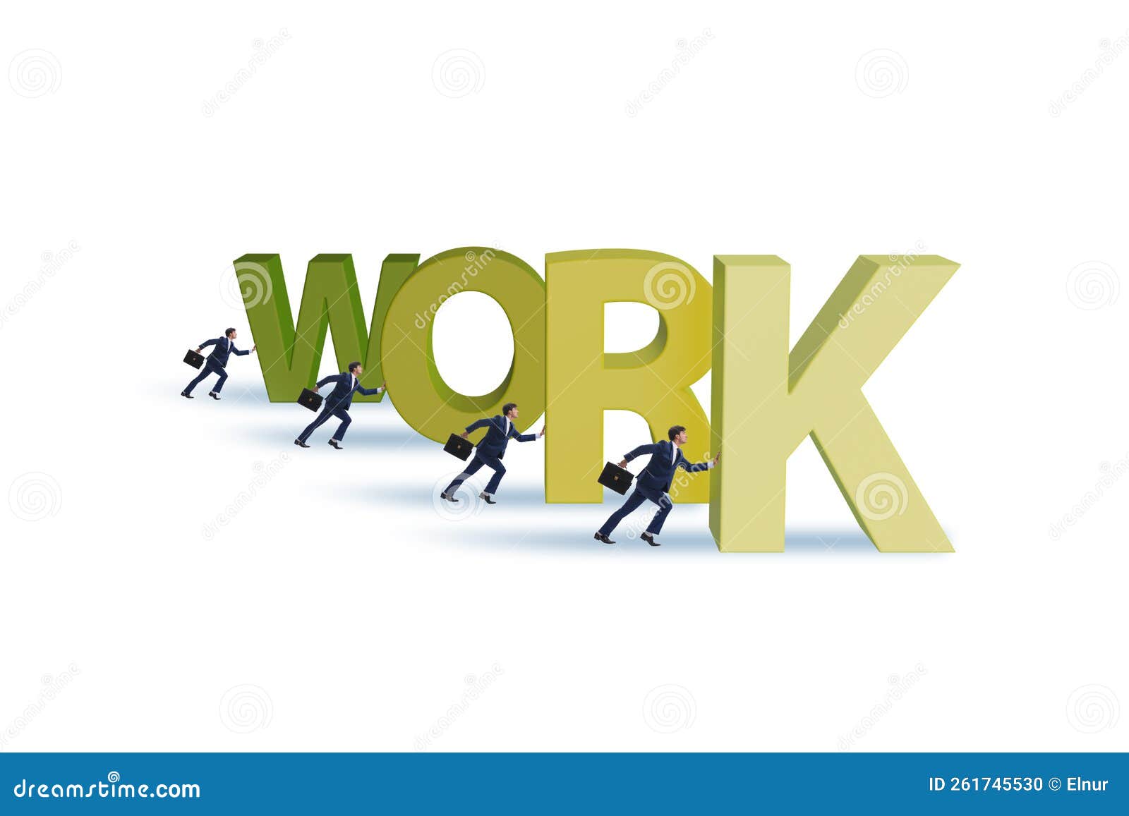 Concept of Hard Work with Businessman Stock Photo - Image of heavy ...