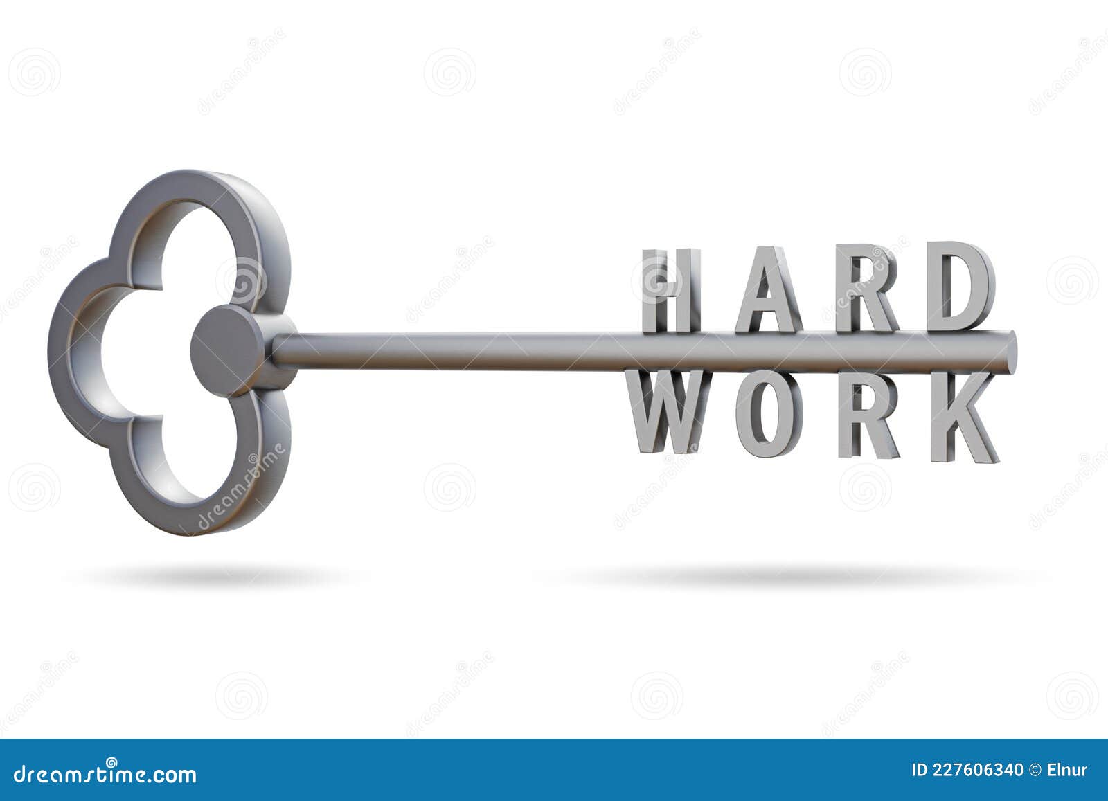 Concept of Hard Work with Key Stock Illustration - Illustration of ...