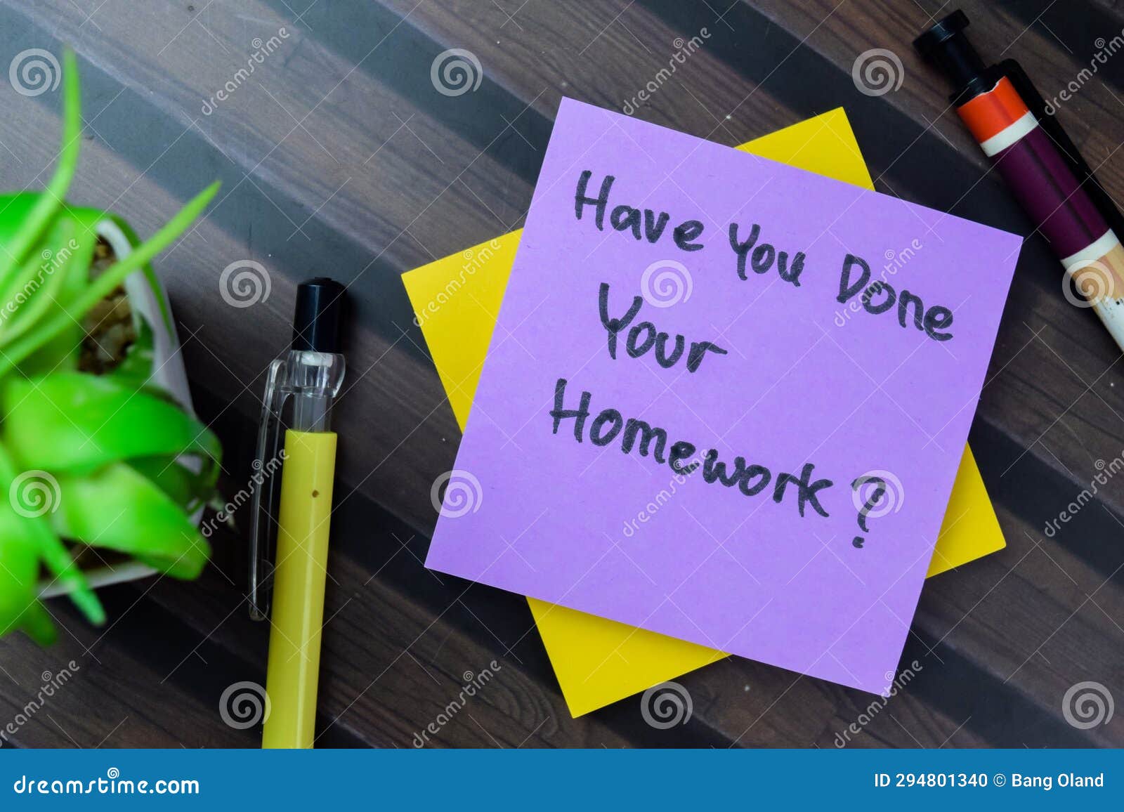 Concept of Have You Done Your Home Work? Write on Sticky Notes Isolated ...