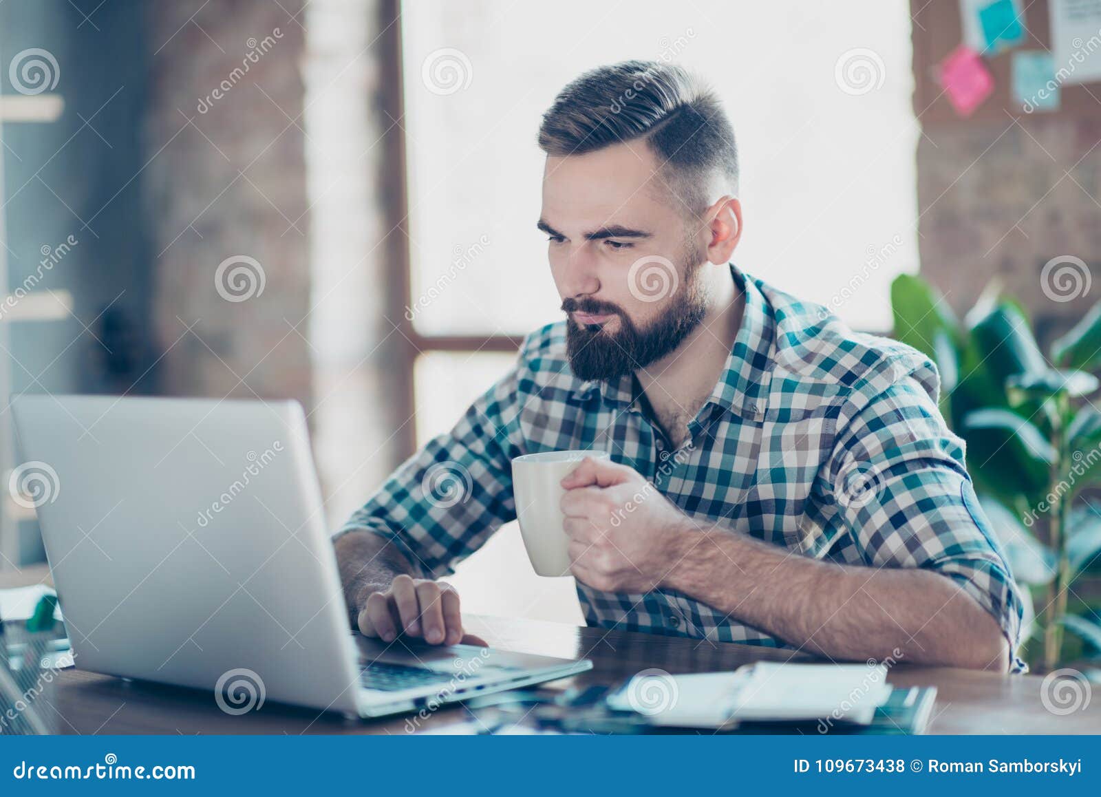 Concept of Having a Break at Work. Concentrated Calm Peaceful Se Stock ...