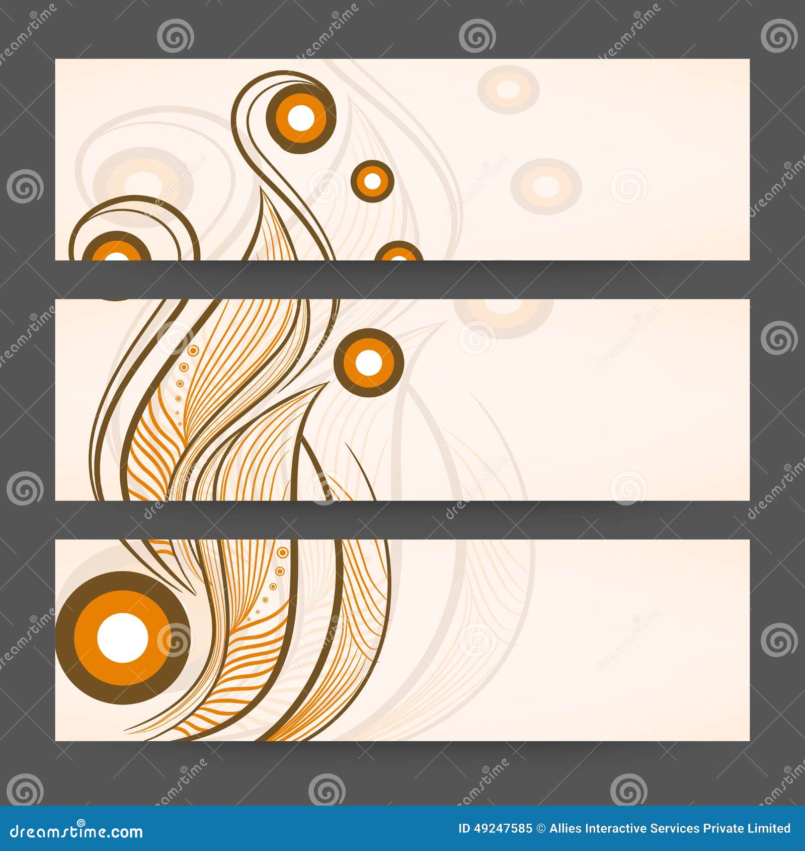 Concept of Header with Floral Decoration. Stock Illustration ...