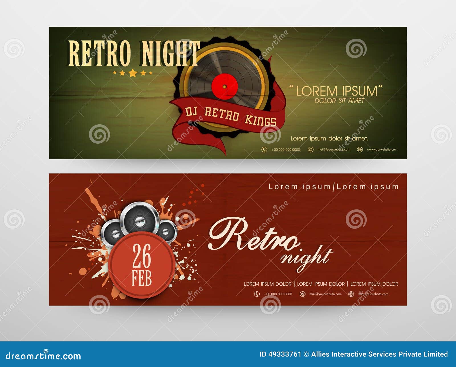 Concept of Header for Party Nights. Stock Illustration - Illustration ...