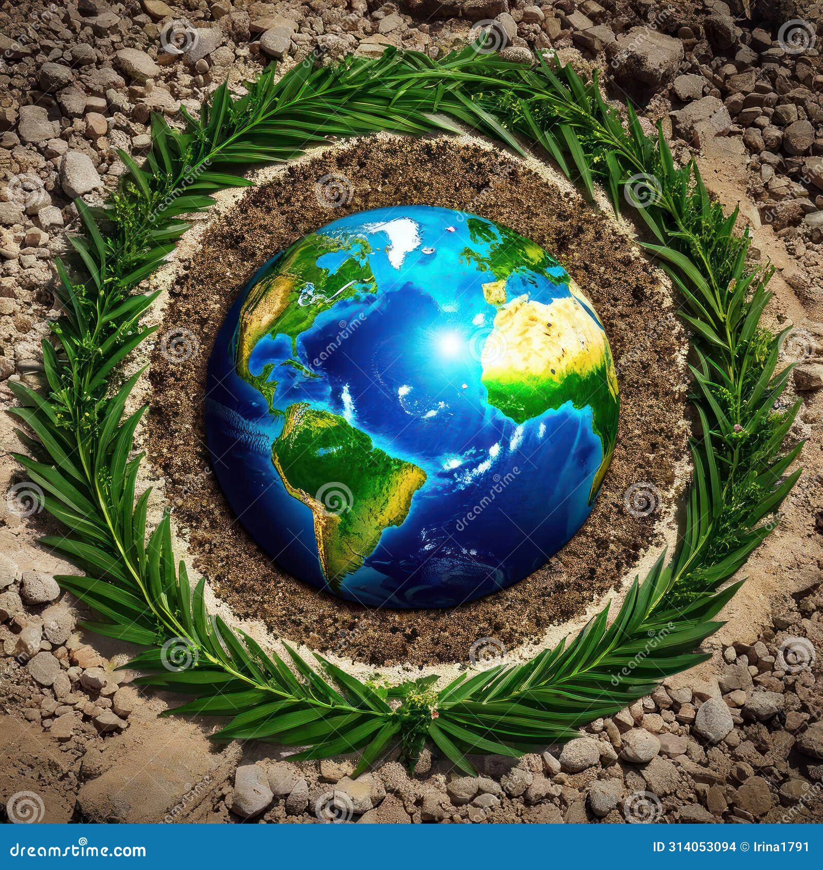 Concept - Healing the Earth. Illustration on the Theme of Ecology Stock ...