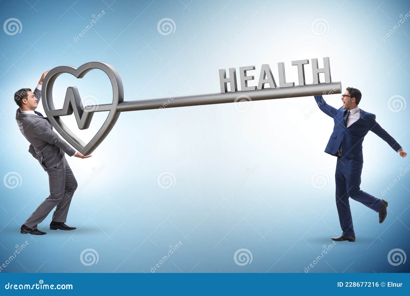 Concept of Health with Key and Businessman Stock Photo - Image of ...