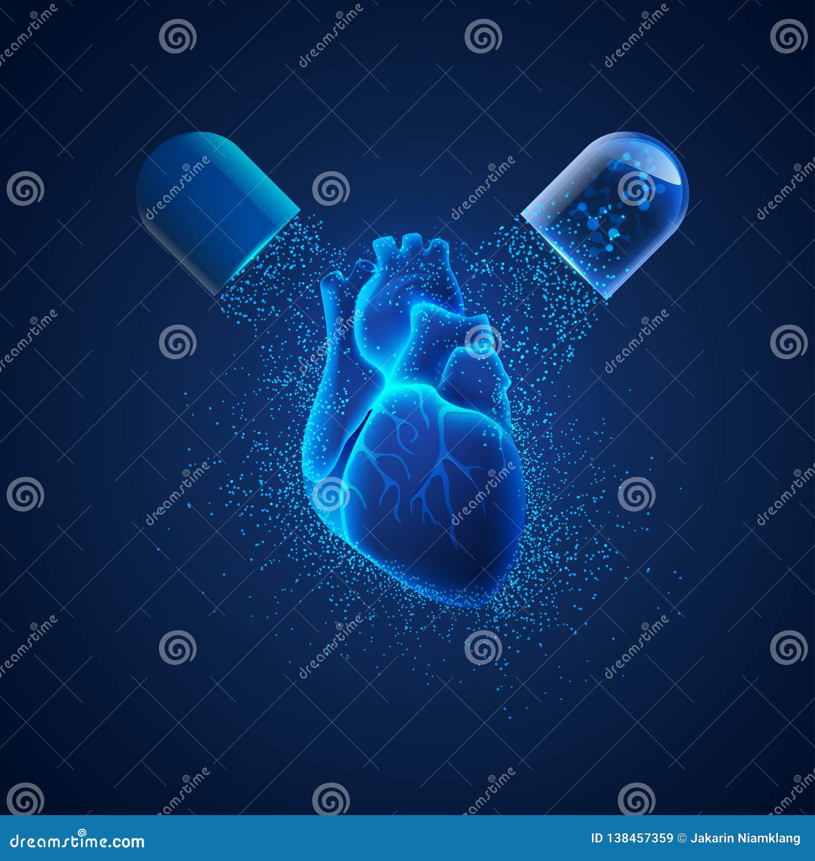Heart pill stock vector. Illustration of pain, human - 138457359