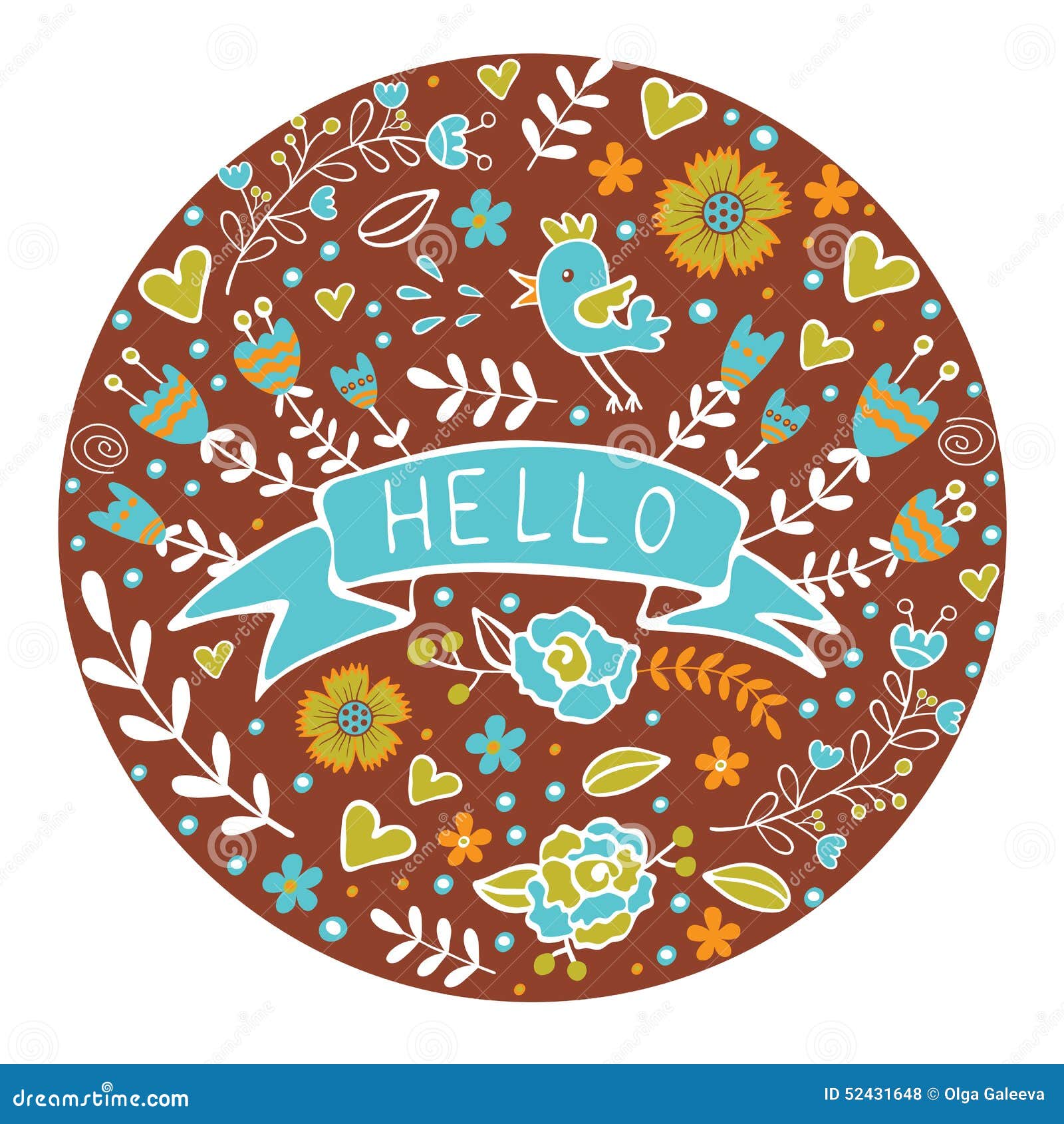 Concept hello card stock vector. Illustration of drawing - 52431648