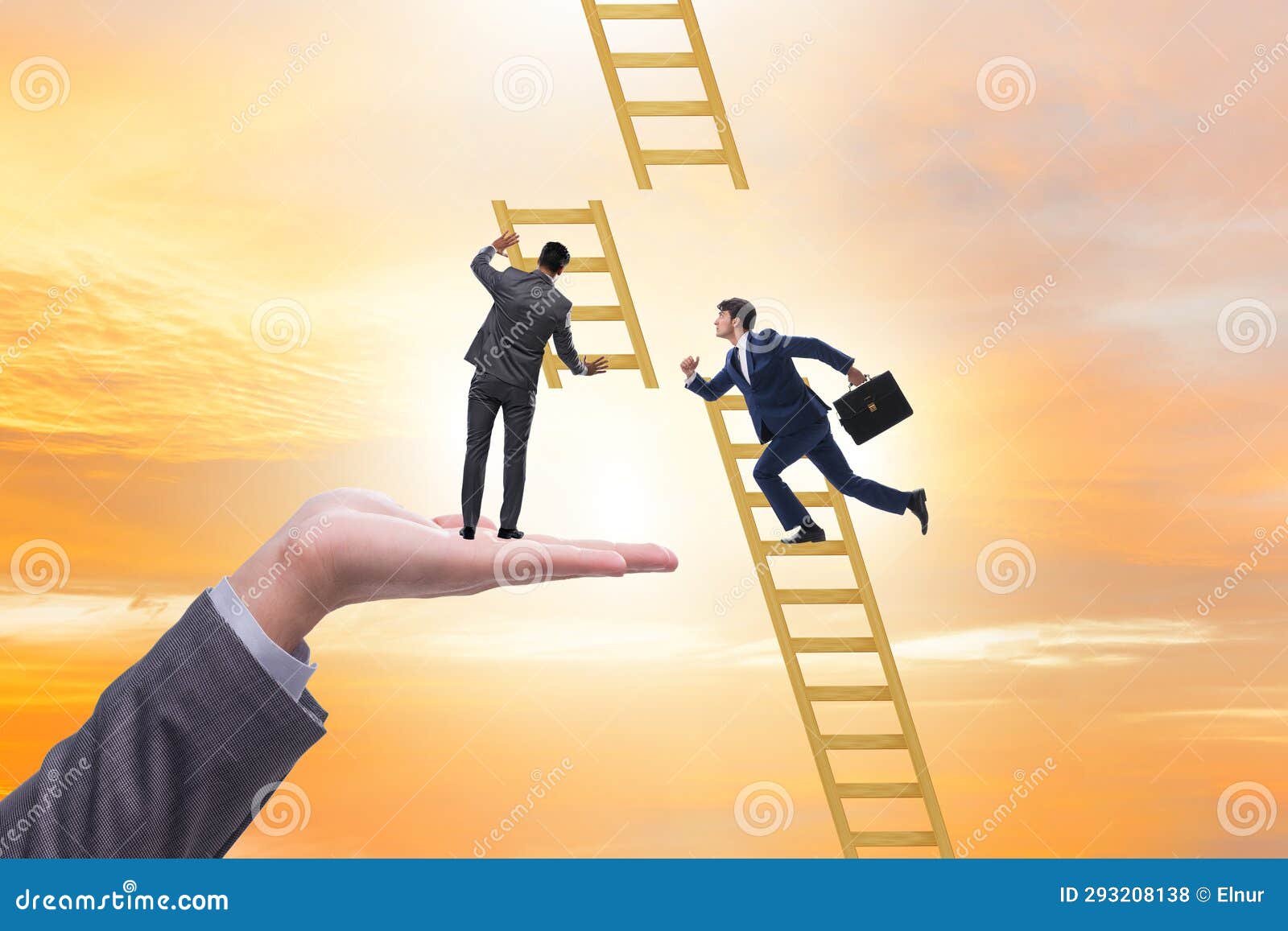 Concept of Help and Assistance with Businessman Stock Photo - Image of ...