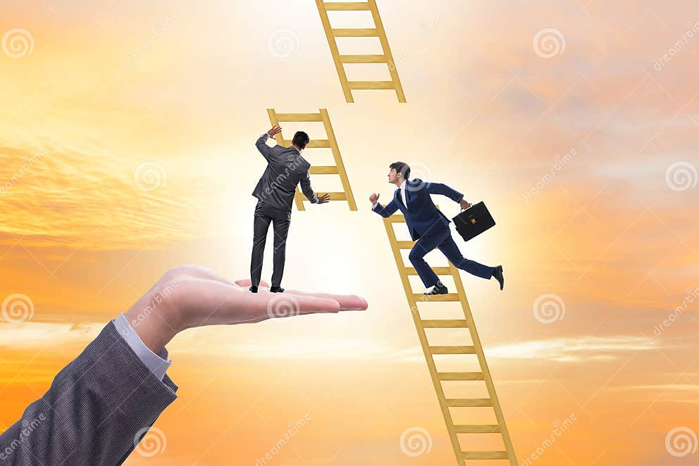Concept of Help and Assistance with Businessman Stock Photo - Image of ...