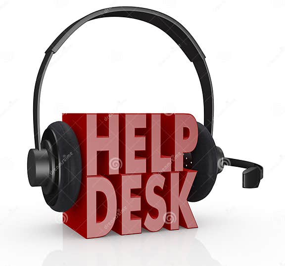 Concept of Help Desk Service Stock Illustration - Illustration of ...