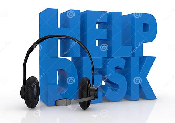 Concept of Help Desk Service Stock Illustration - Illustration of help ...