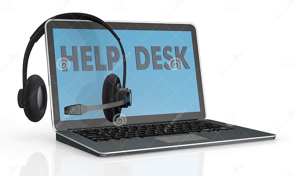 Concept of Help Desk Service Stock Illustration - Illustration of ...