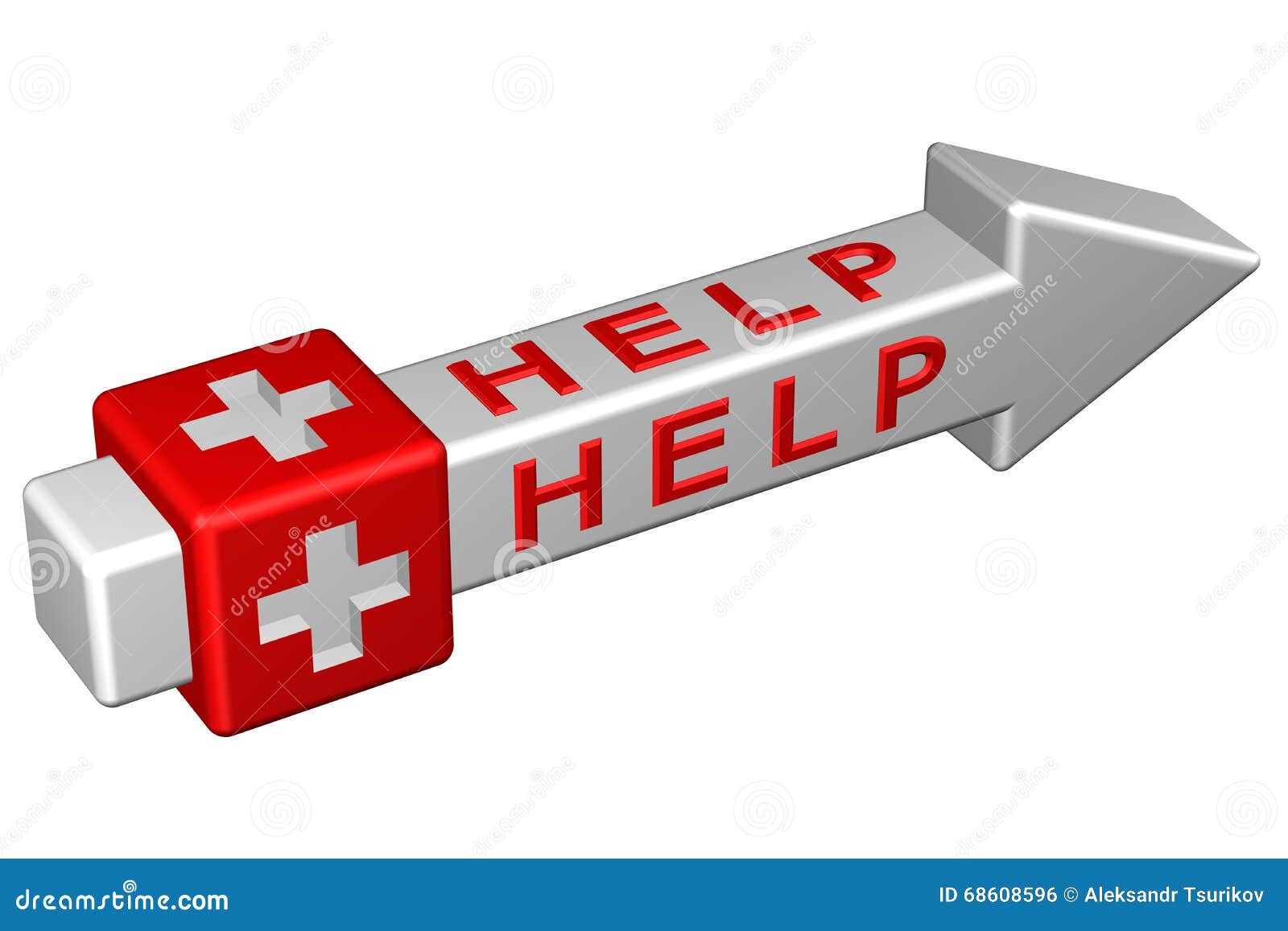 Concept : Help, on White Background. Stock Illustration - Illustration ...
