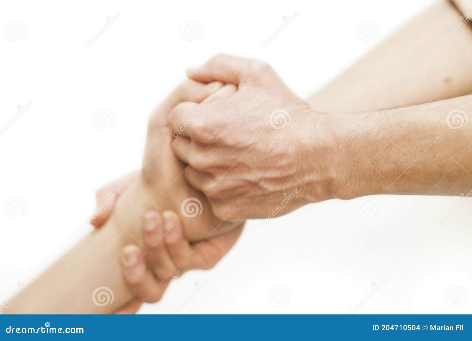 Concept of Help on a White Background. Two Hands Raise Another Hand ...
