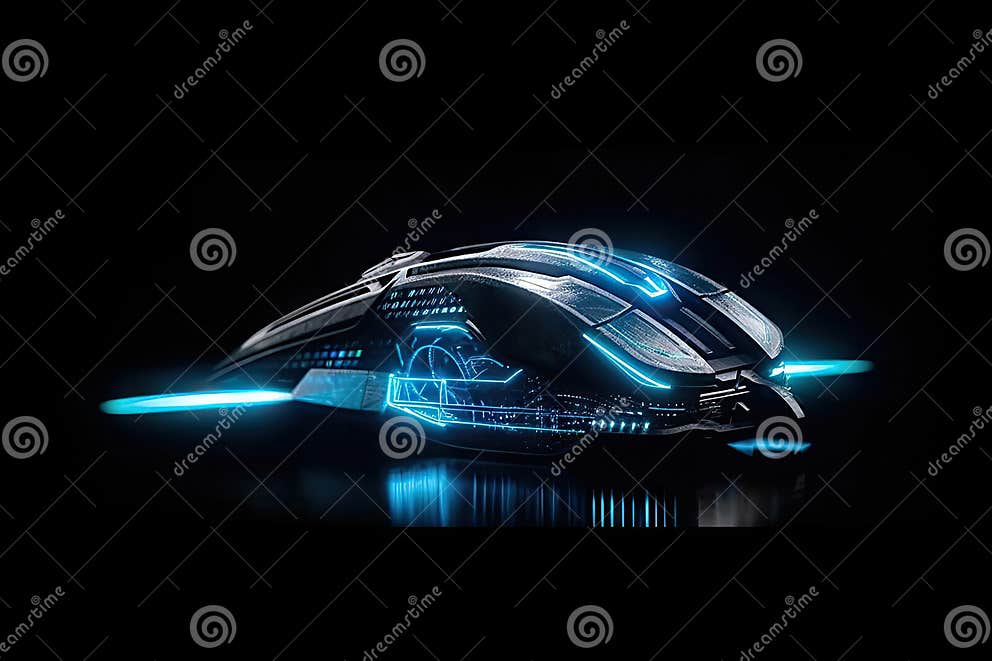 Concept High Technology Computer Gaming Mouse Illuminate Light Stock ...