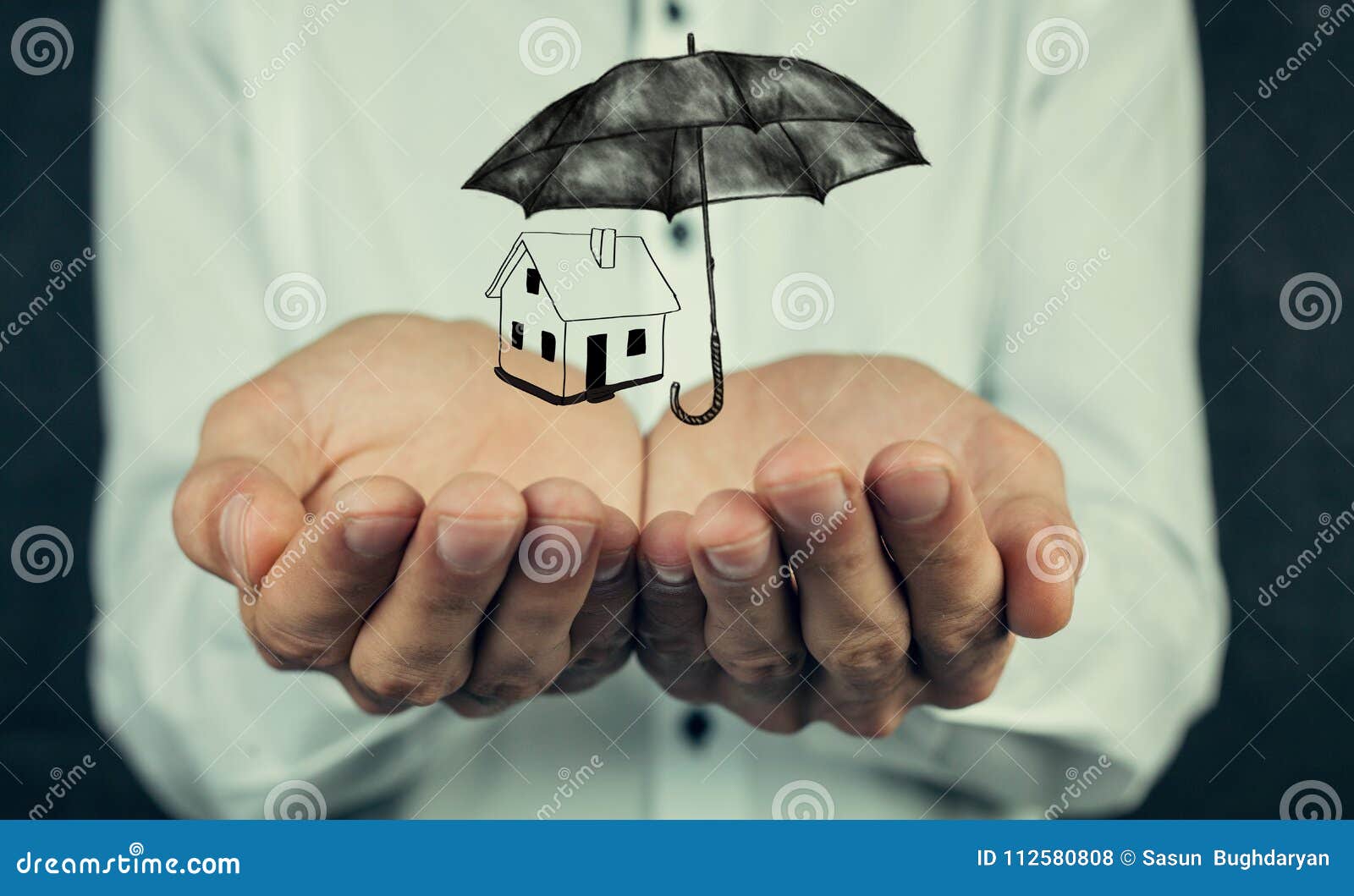 Concept of home protection stock photo. Image of human - 112580808