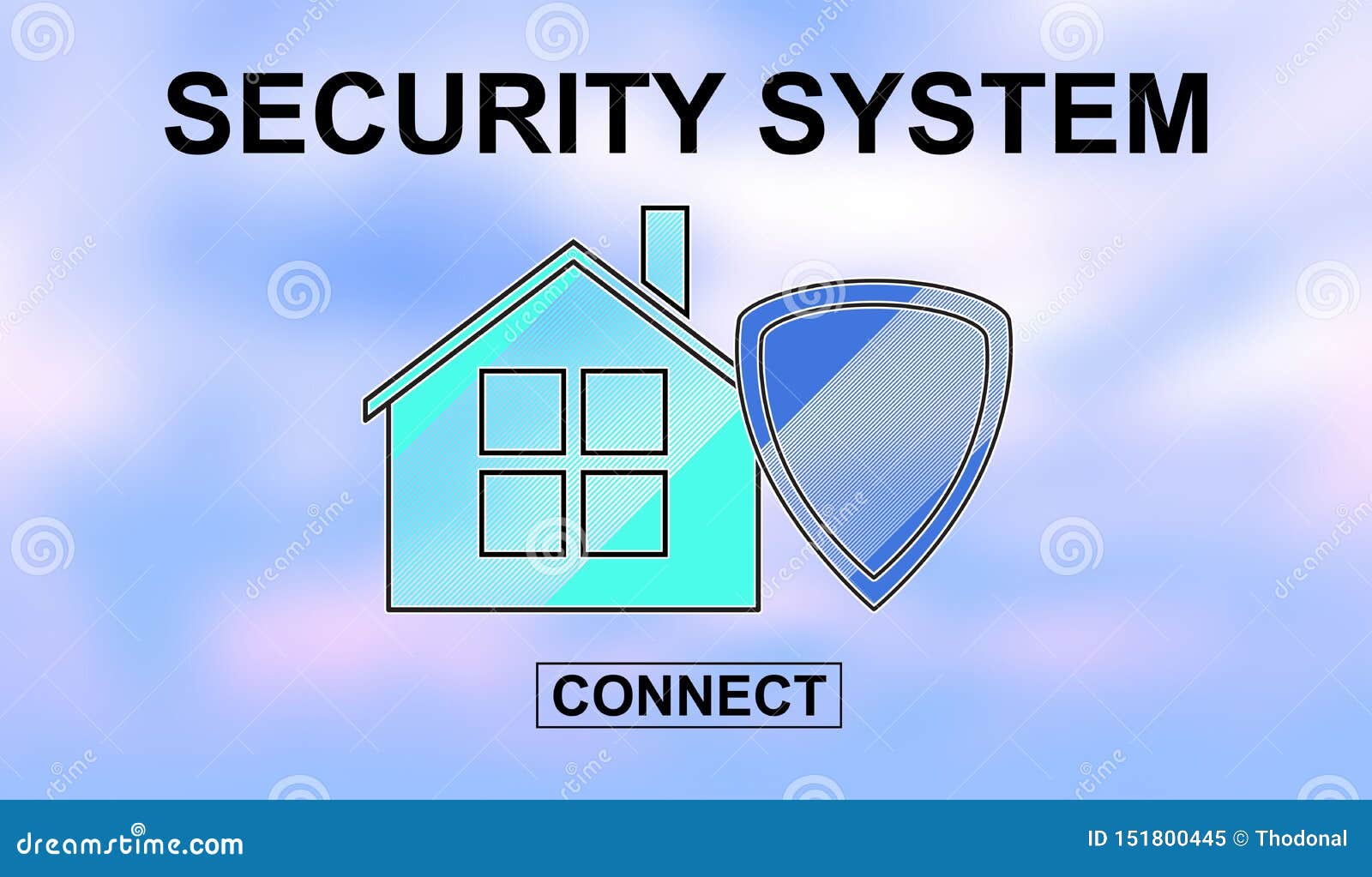 Concept of Home Security System Stock Illustration - Illustration of ...