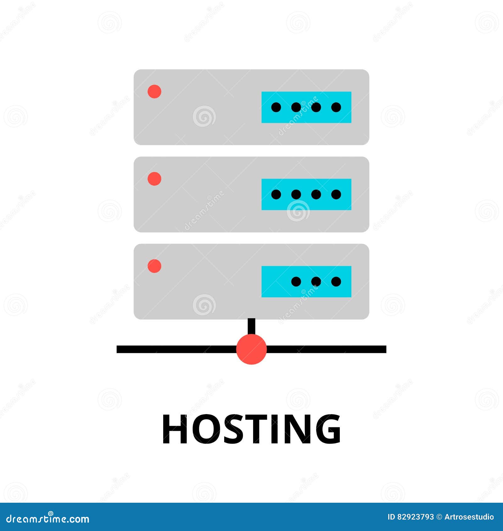 Concept of Hosting Icon, for Graphic and Web Design Stock Vector ...