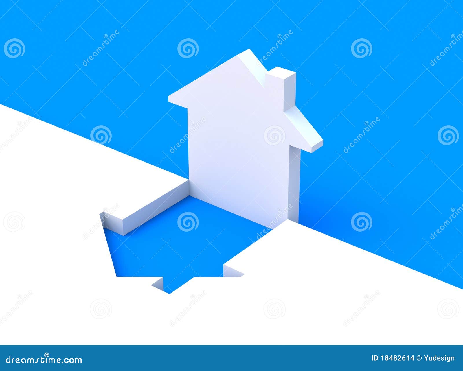 Concept with house shape stock illustration. Illustration of house ...