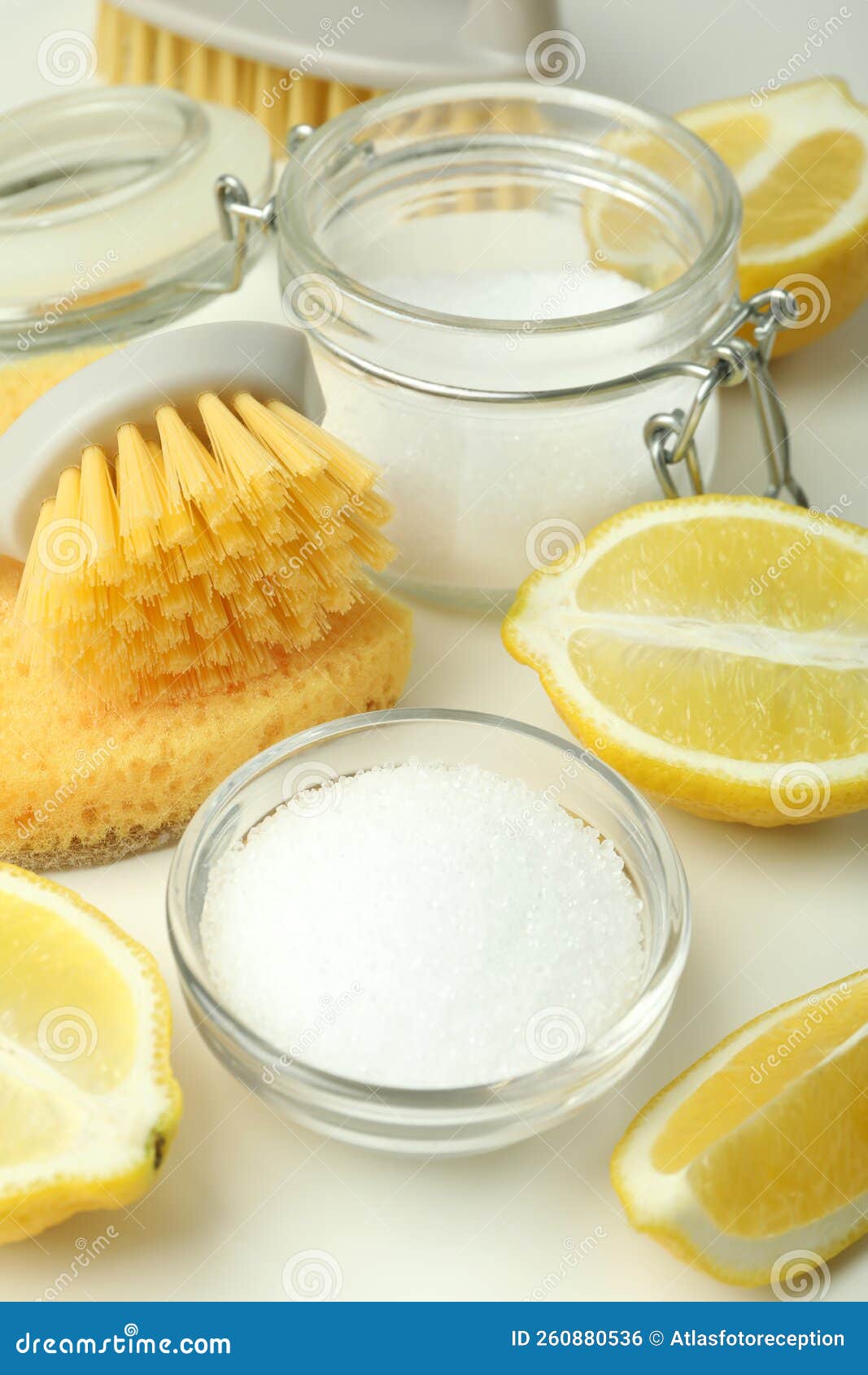 Concept of Household Cleaners with Lemon Acid Stock Photo - Image of ...
