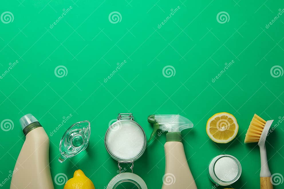 Concept of Household Cleaners, Space for Text Stock Photo - Image of ...