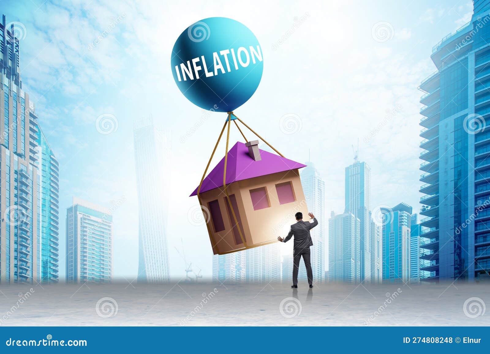 Concept of Housing Prices Inflation Stock Photo - Image of finance ...