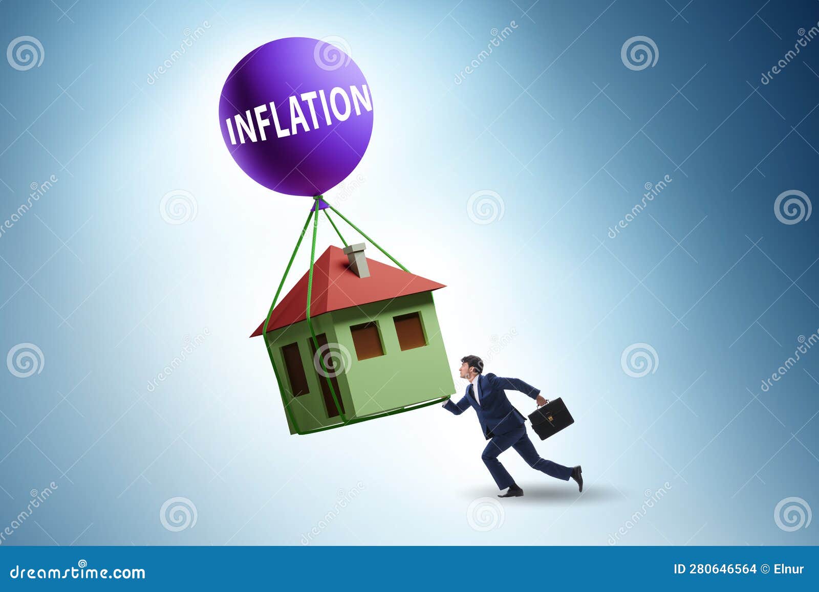 Concept of Housing Prices Inflation Stock Photo - Image of rent, real ...