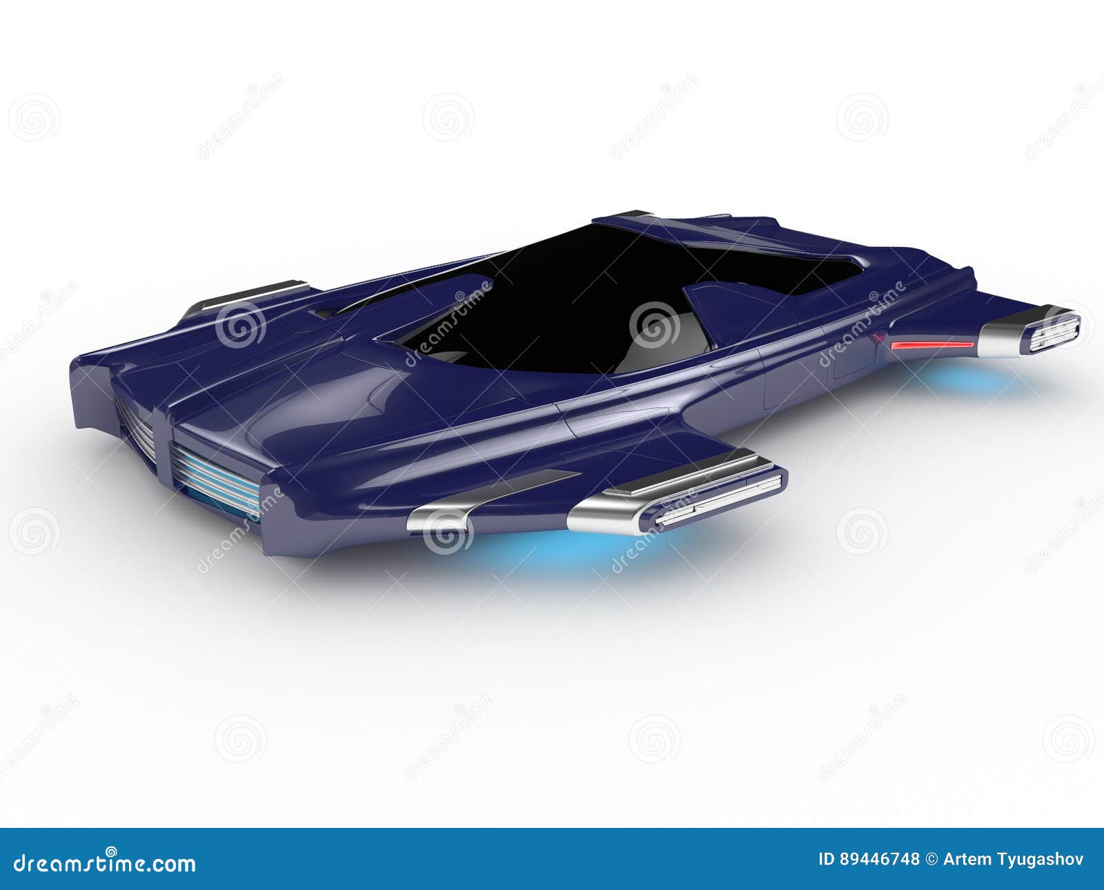Concept Hover Car H3 Car Technology Stock Illustration - Illustration ...