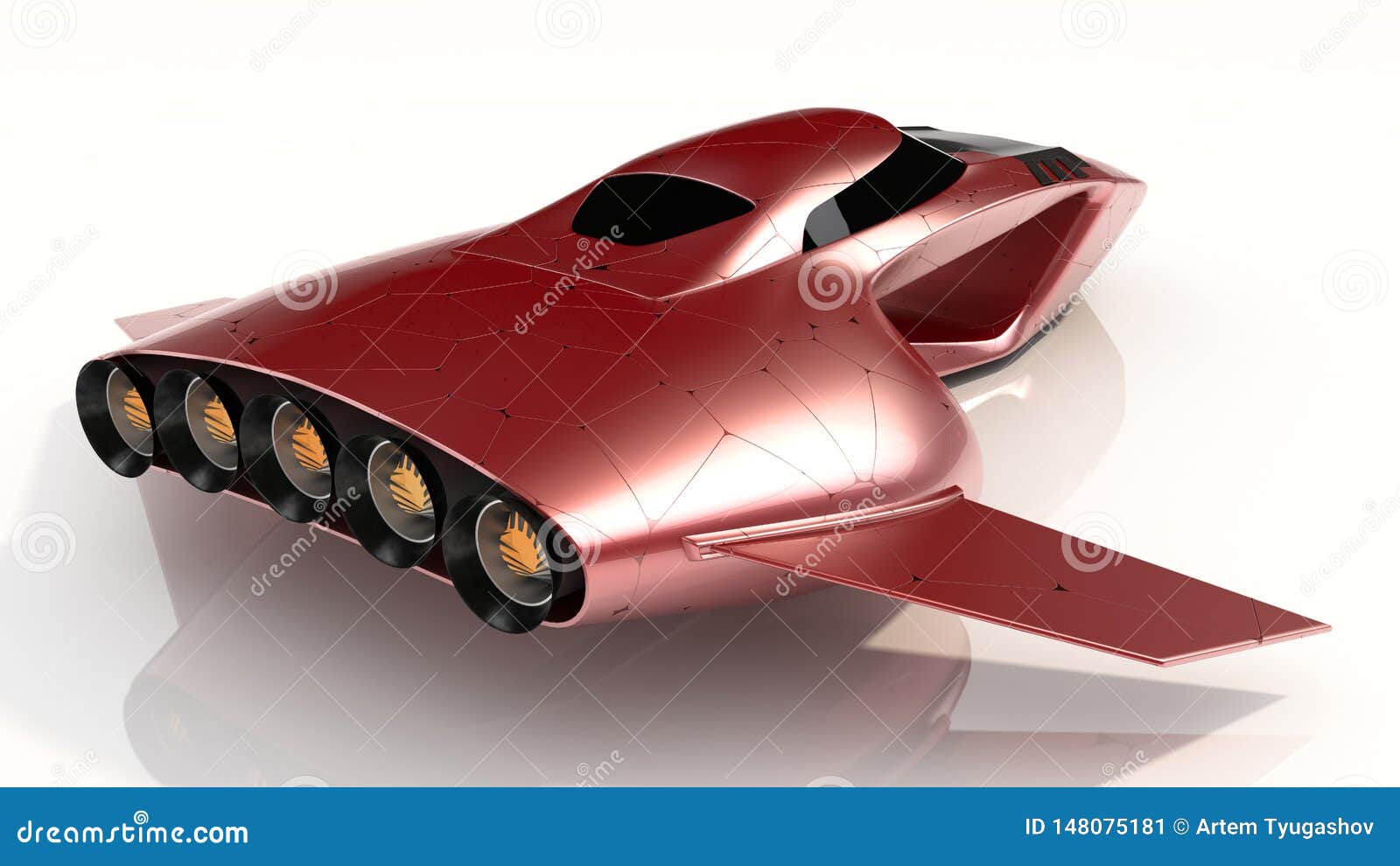 Concept Hover Car Pro Technology Future Stock Illustration ...