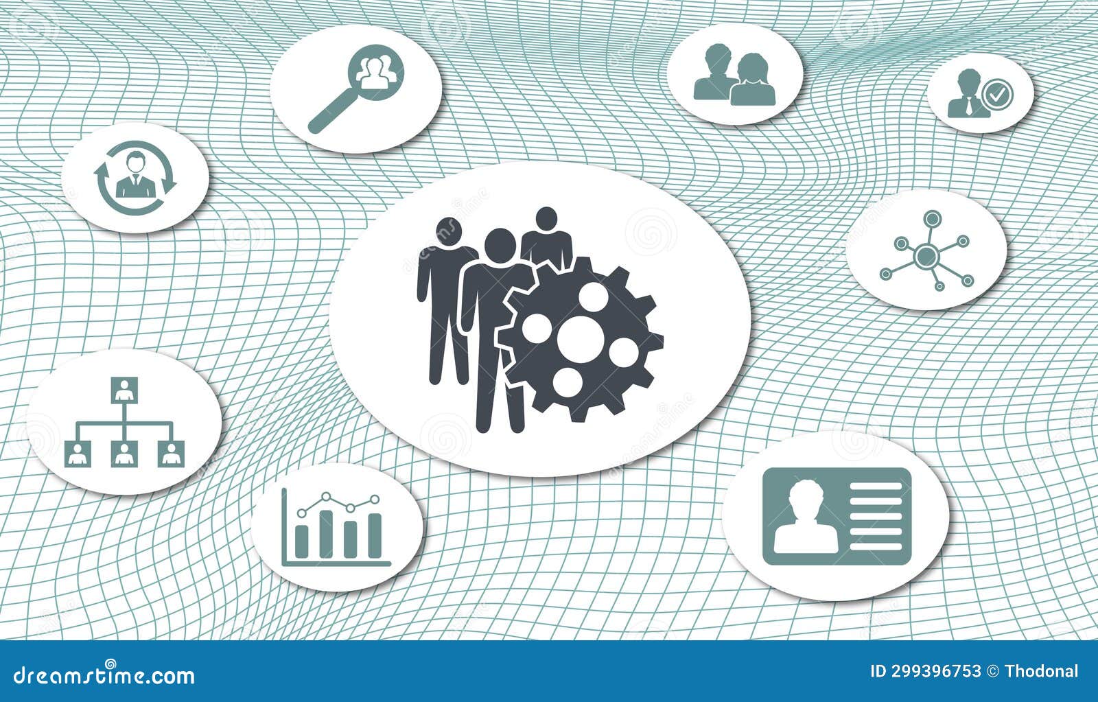 Concept of hrm stock illustration. Illustration of hire - 299396753