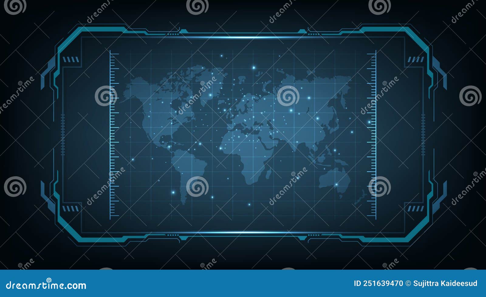 Concept of Hud Futuristic Screen Elements. Stock Vector - Illustration ...