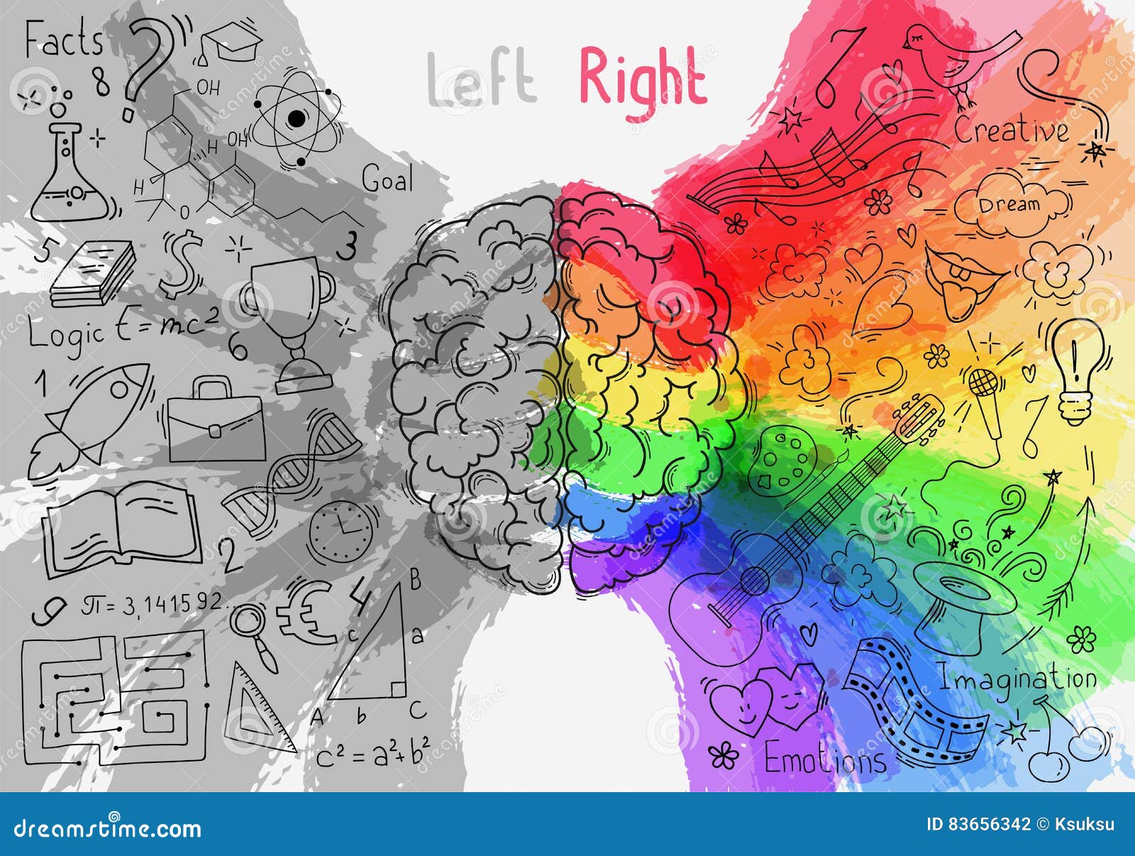 Concept of the human brain stock vector. Illustration of creative ...
