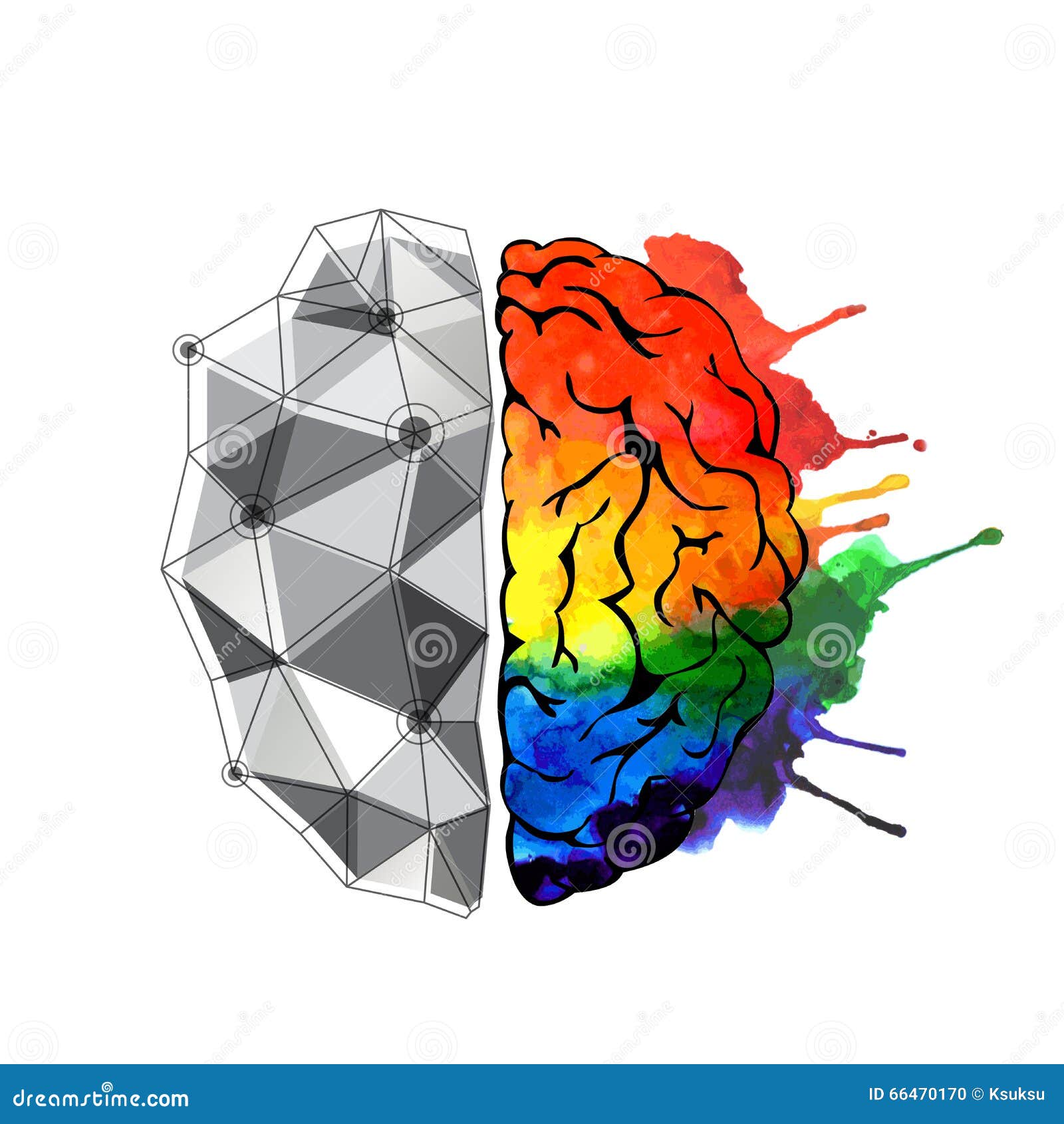 Concept of the human brain stock illustration. Illustration of brain ...