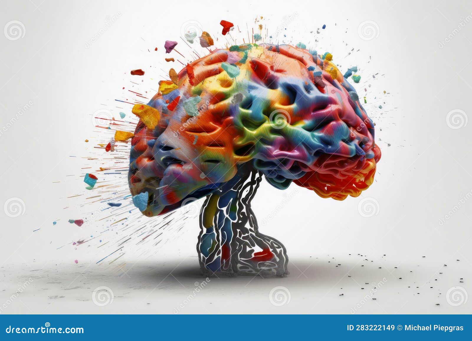 Concept of a Human Brain with Creativity in Action Created with ...