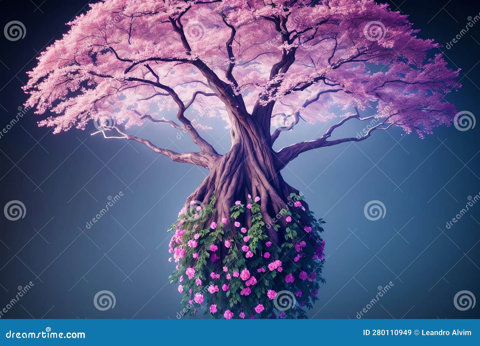 Human Brain Tree with Flowers a Creative Mind for Self Care.AI ...