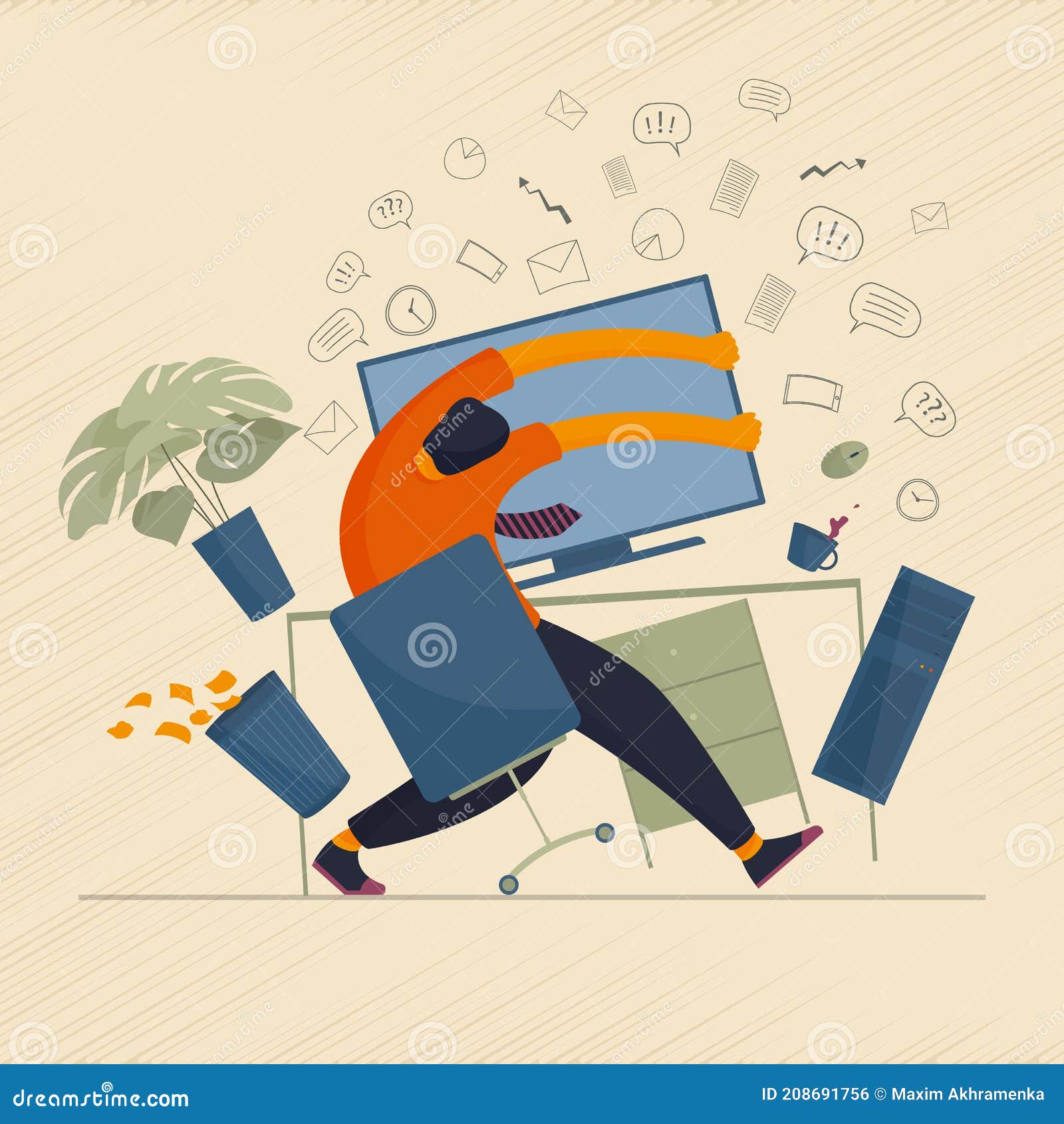 Mental Breakdown Stock Photography | CartoonDealer.com #44360618