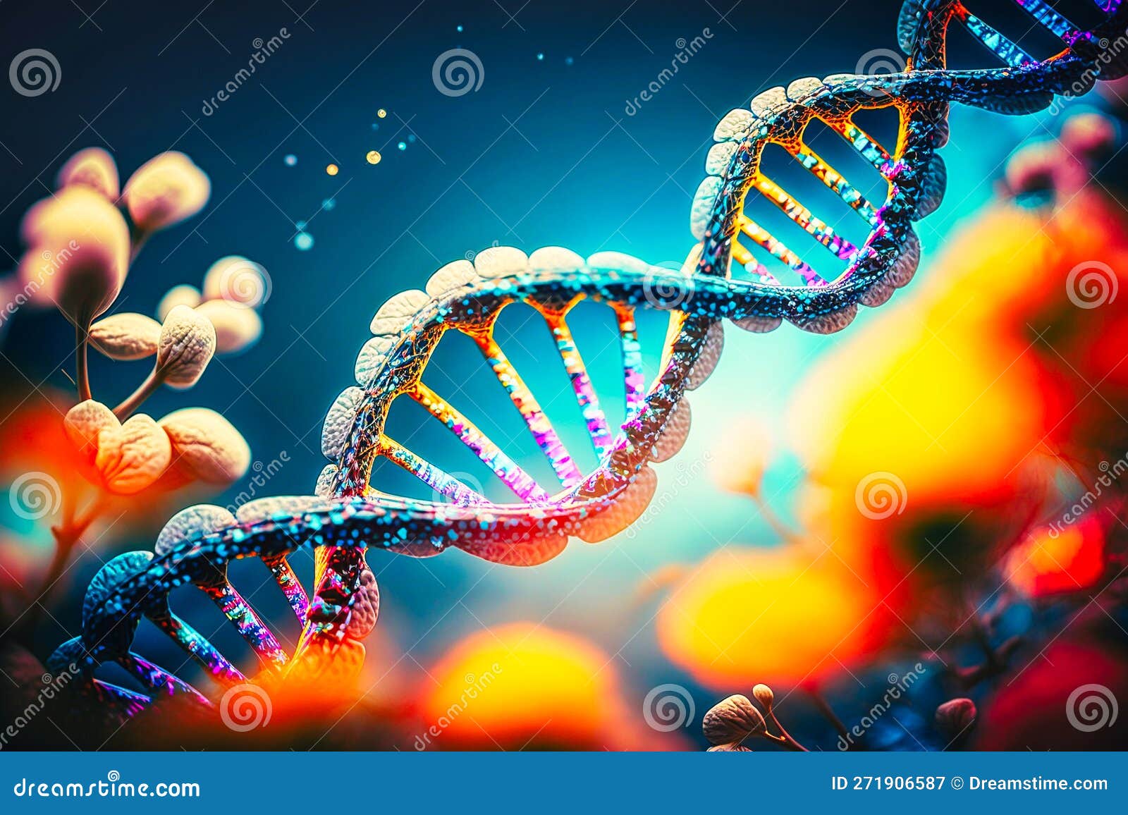The Concept of Human DNA Evolution, Generative AI Stock Illustration ...