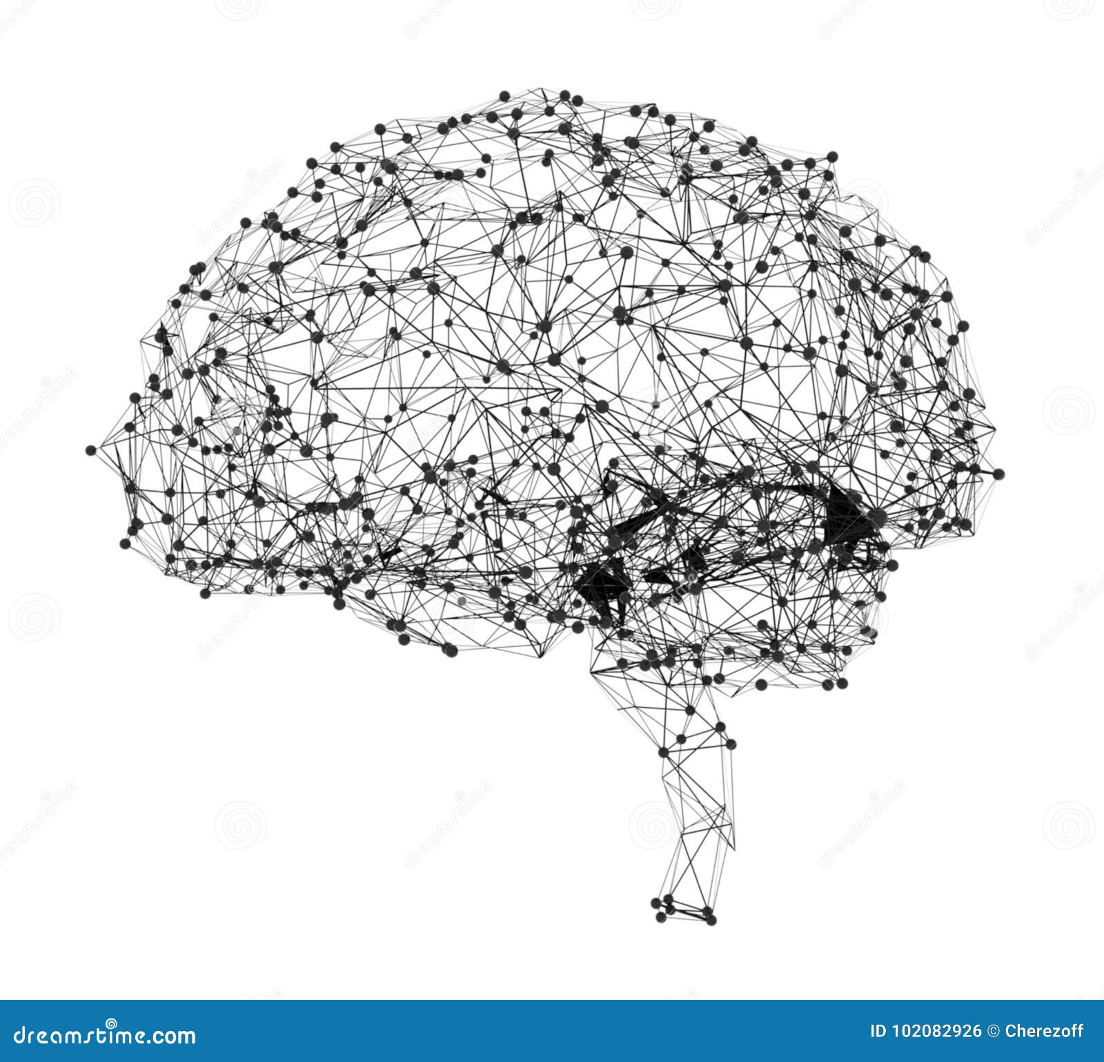 Concept of Human Intelligence with Human Brain Stock Illustration ...