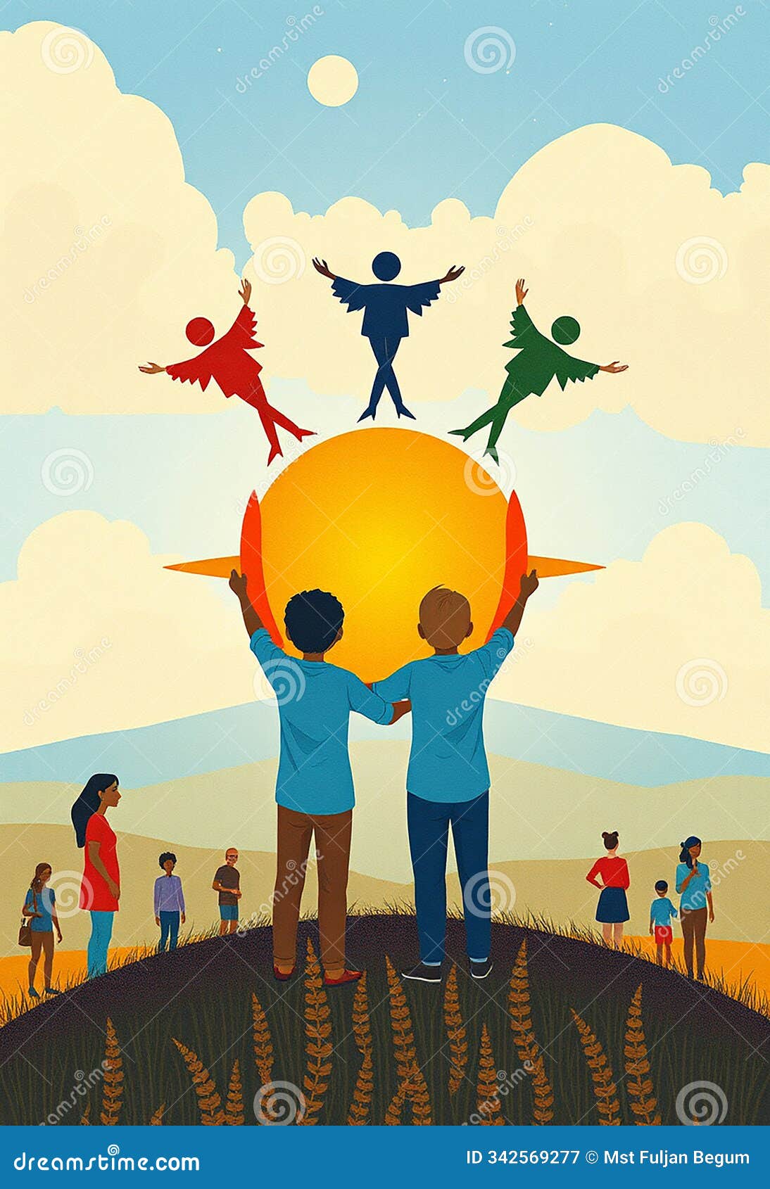 Concept of Human Relations Celebrating Community, Togetherness, and ...