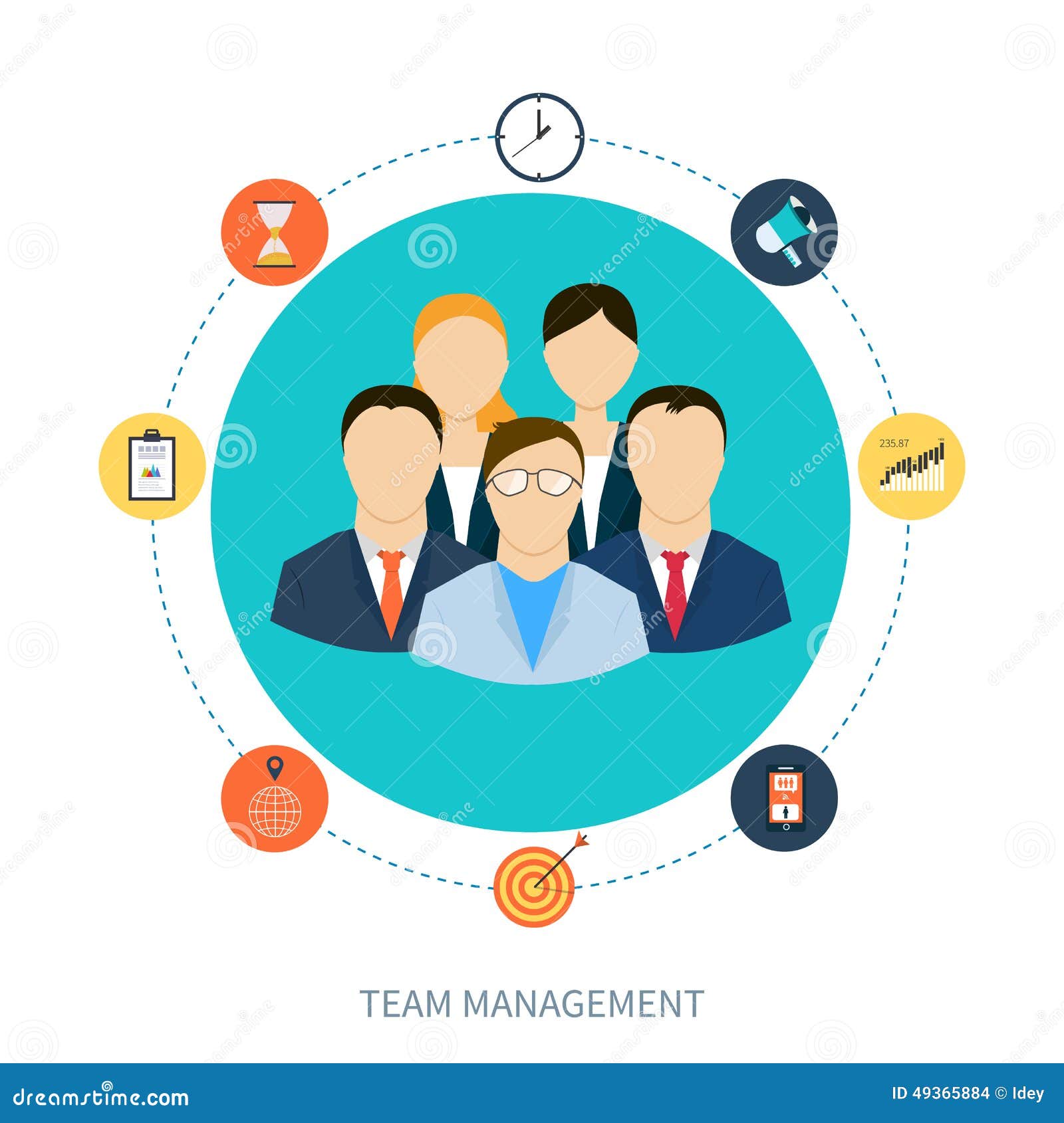 Concept of Human Resources and Teamwork Stock Vector - Illustration of ...