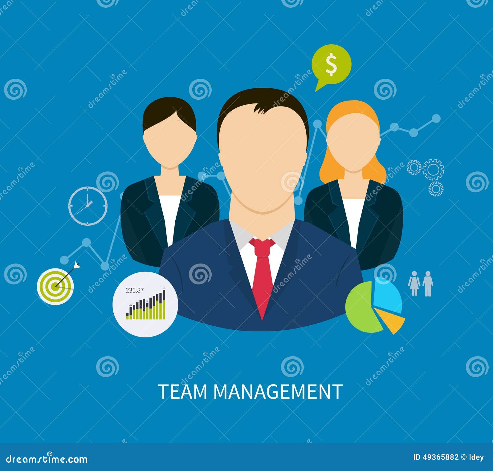 Concept of Human Resources and Teamwork Stock Vector - Illustration of ...