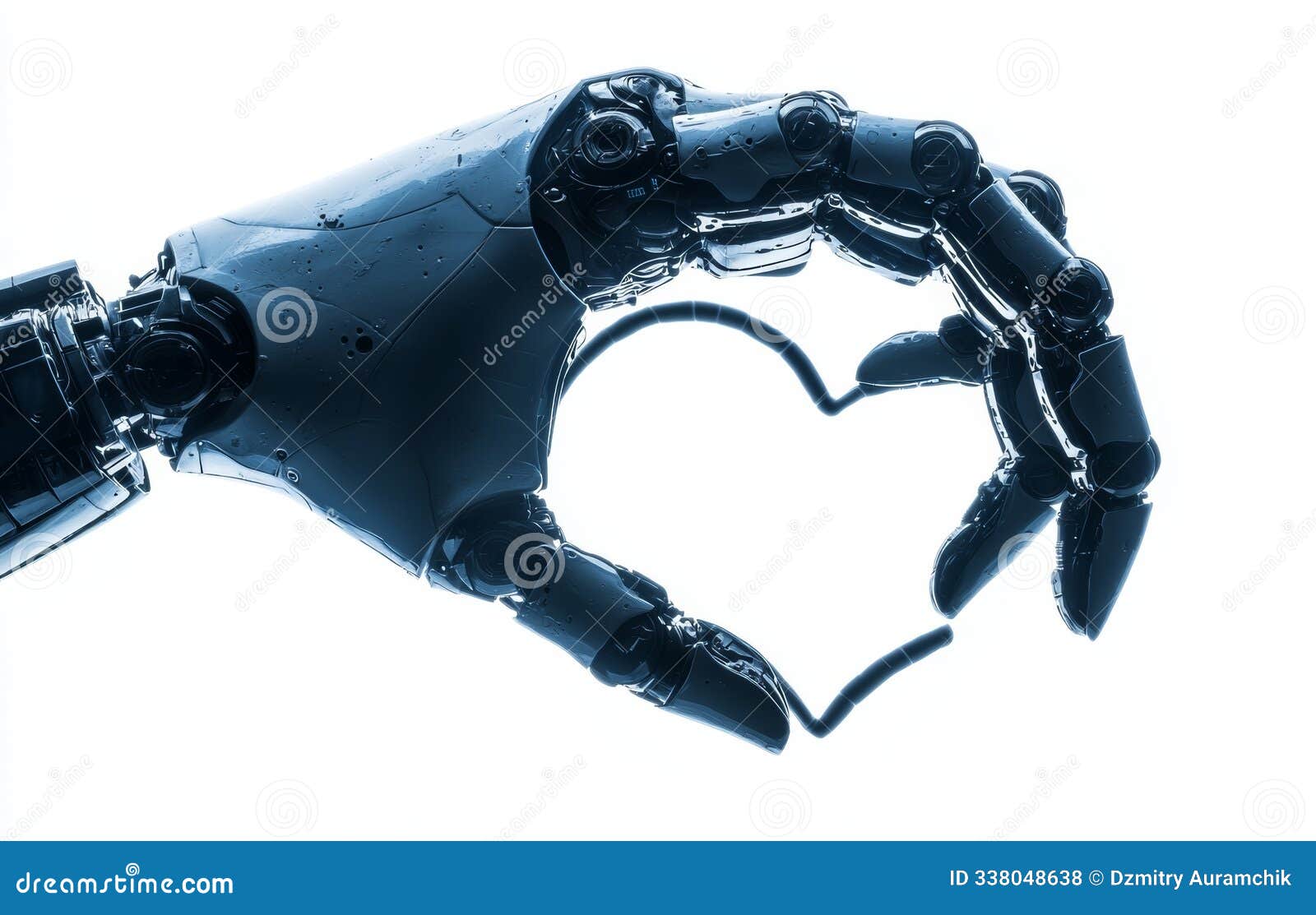 Concept of Human-robot Relationships. Robot Hands in Heart Shape Stock ...