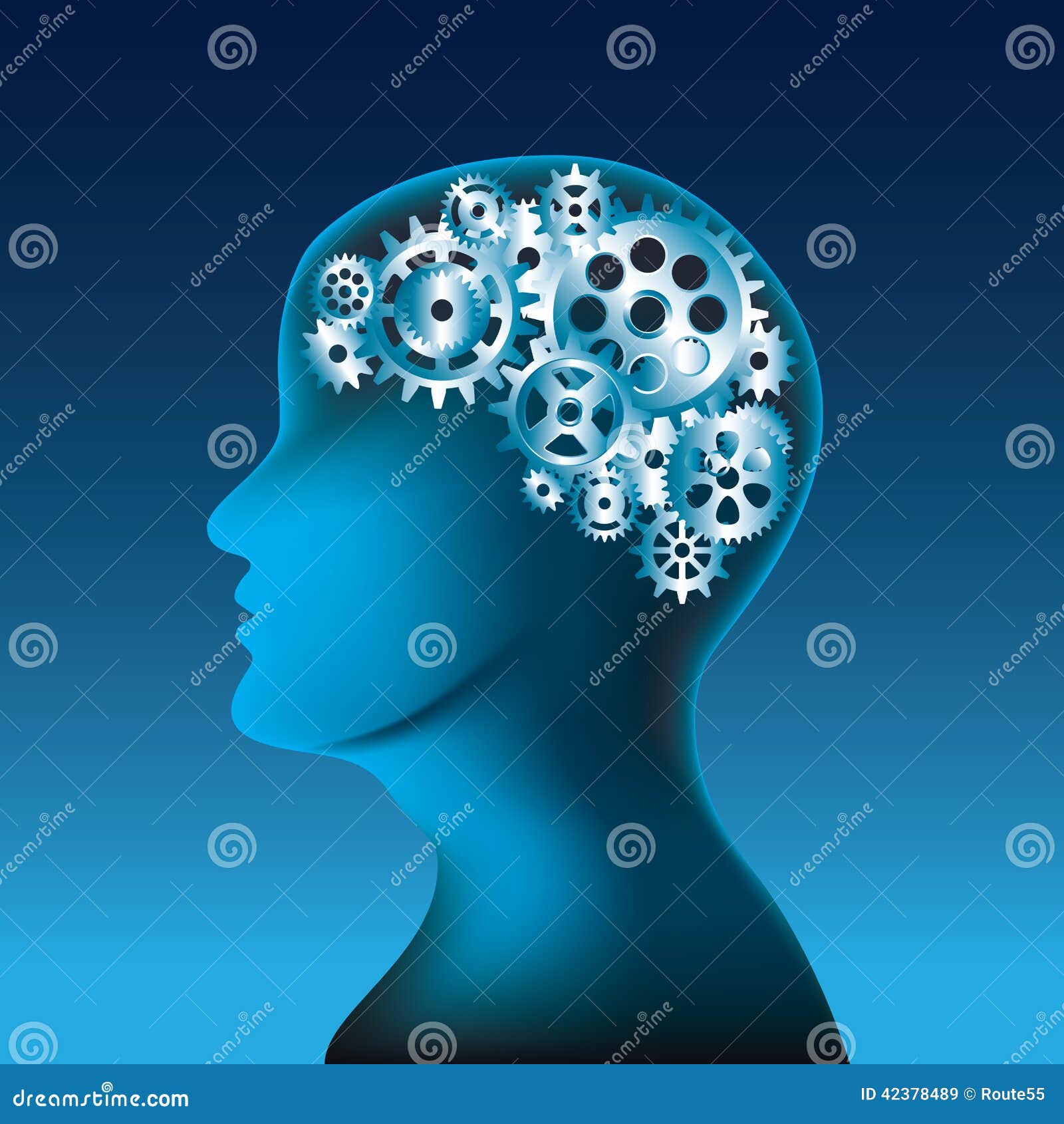 Concept of human thinking stock vector. Illustration of idea - 42378489