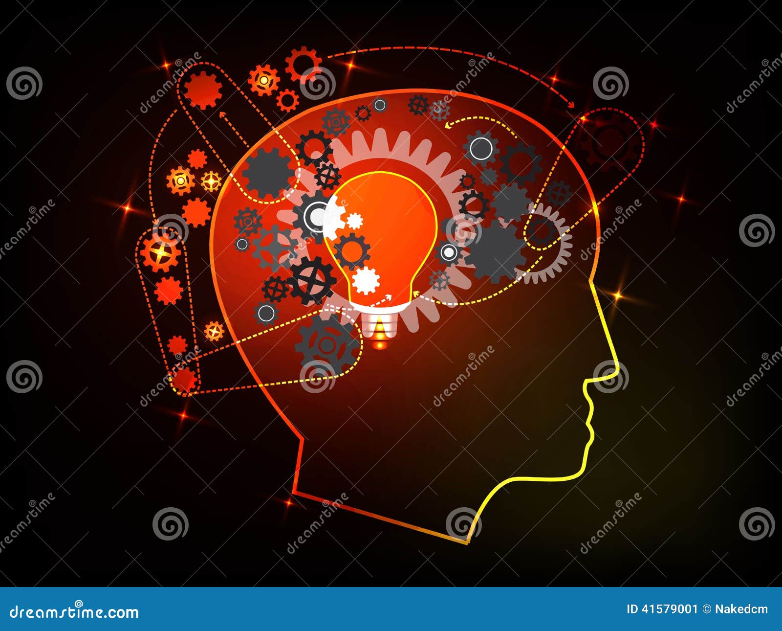 Concept of Human Thinking Model Stock Vector - Illustration of ...
