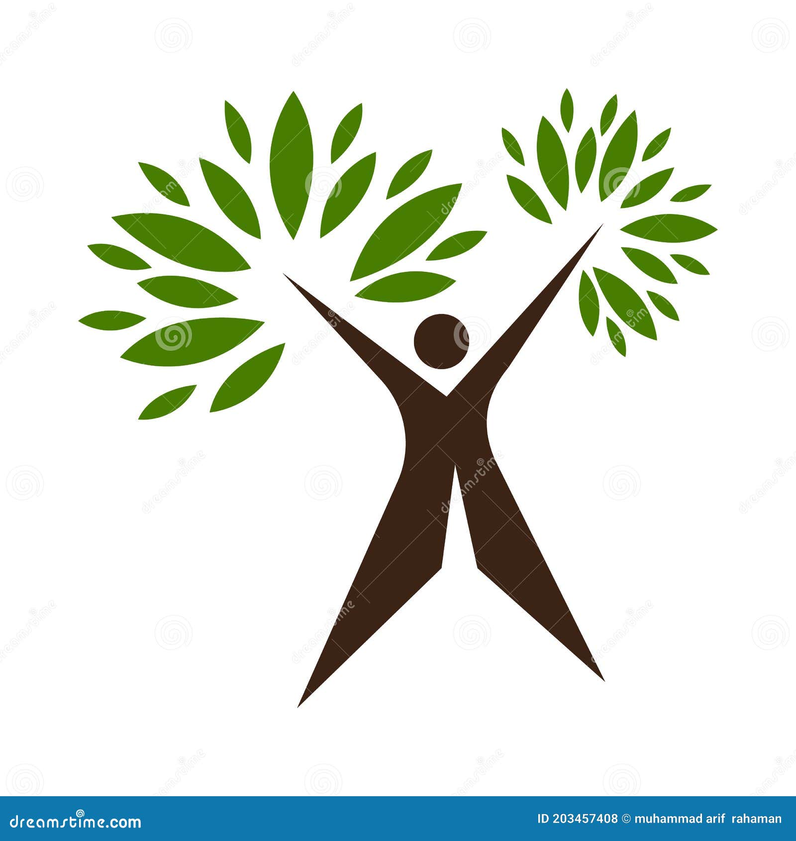 Concept of Human Tree Logo Icon Vector Illustrations Stock Vector ...