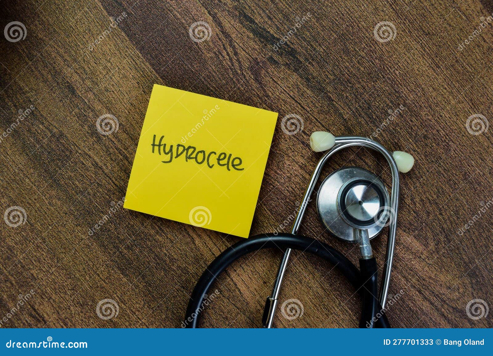 Concept of Hydrocele Write on Sticky Notes with Stethoscope Isolated on ...
