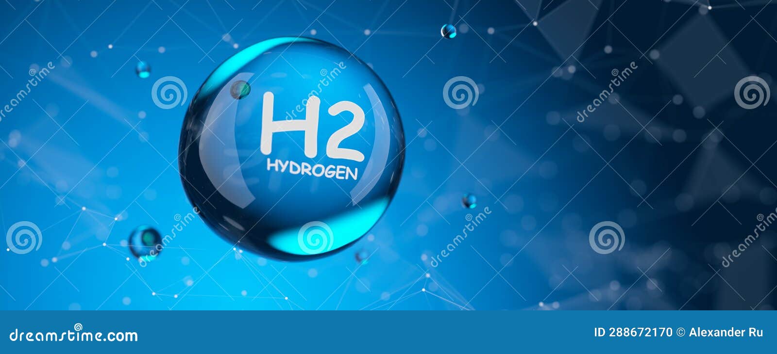Concept of Hydrogen H2. Renewable Eco-energy. Hydrogen Energy Based on ...