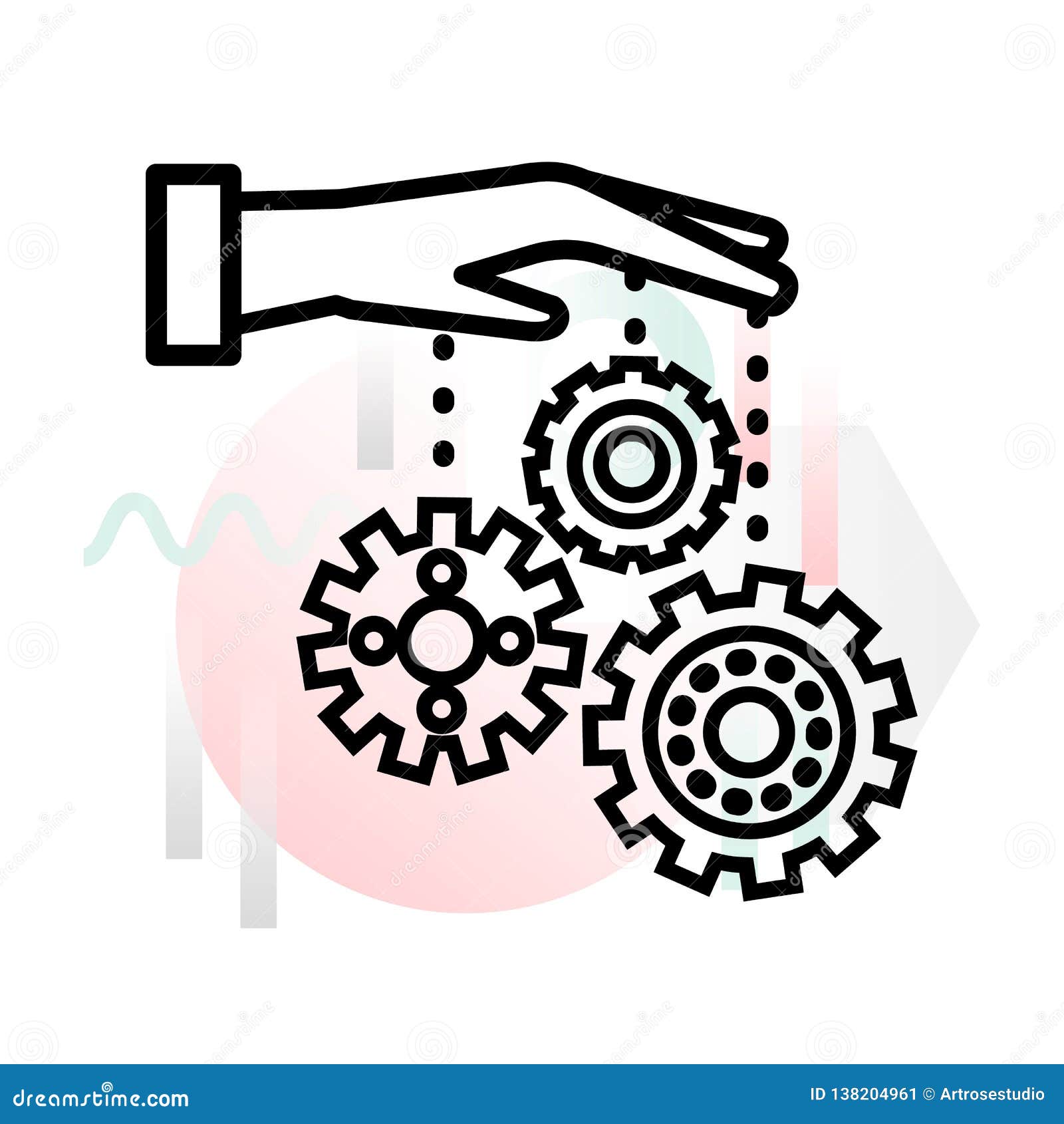Concept Icon of Process Management with Abstract Background Stock ...
