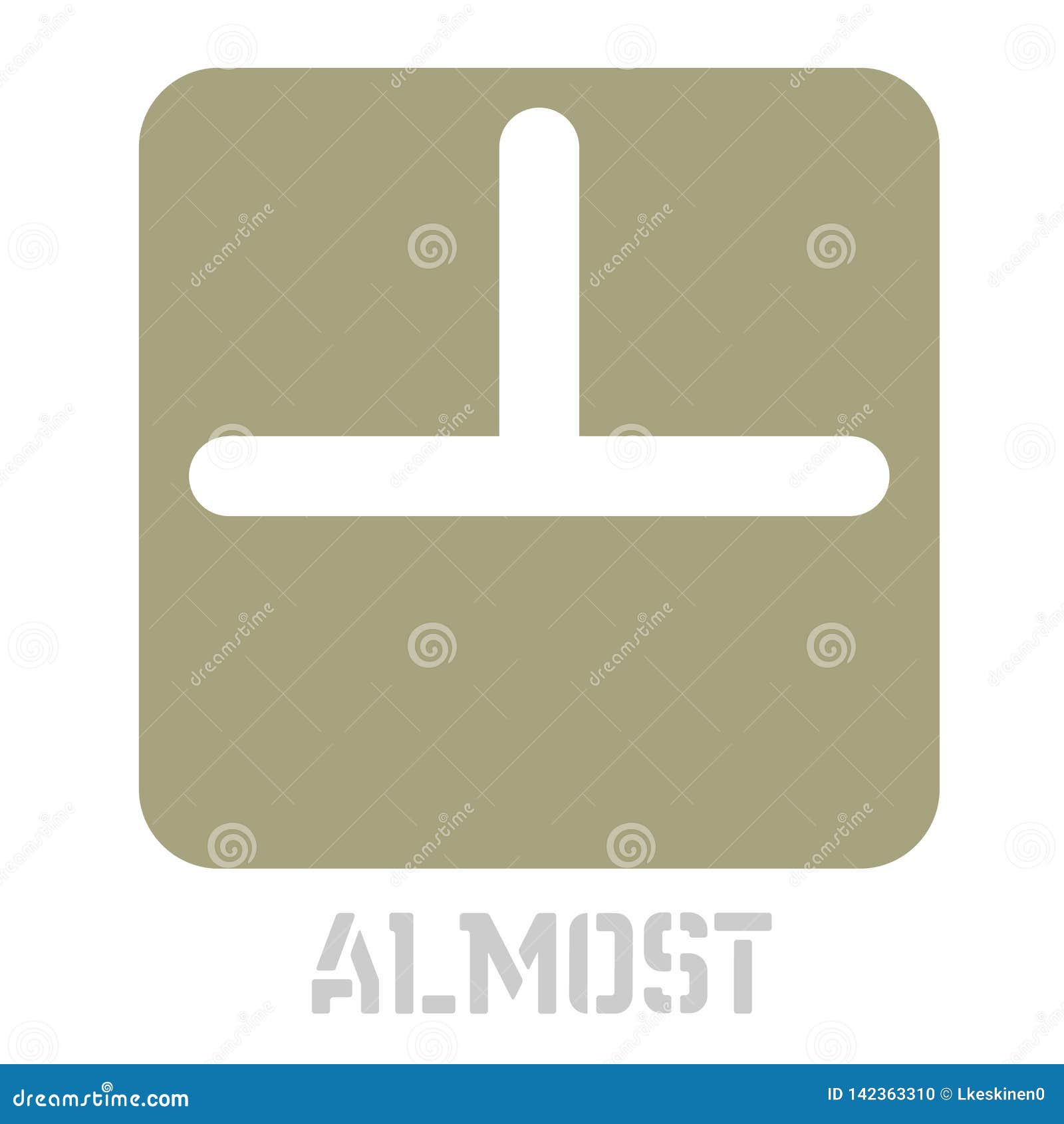 Almost Concept Icon on White Stock Vector - Illustration of ...