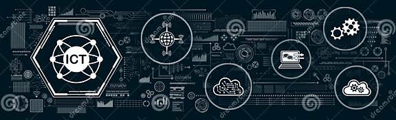Concept of ict stock illustration. Illustration of strategy - 282198052 Concept of ict stock illustration. Illustration of strategy - 282198052